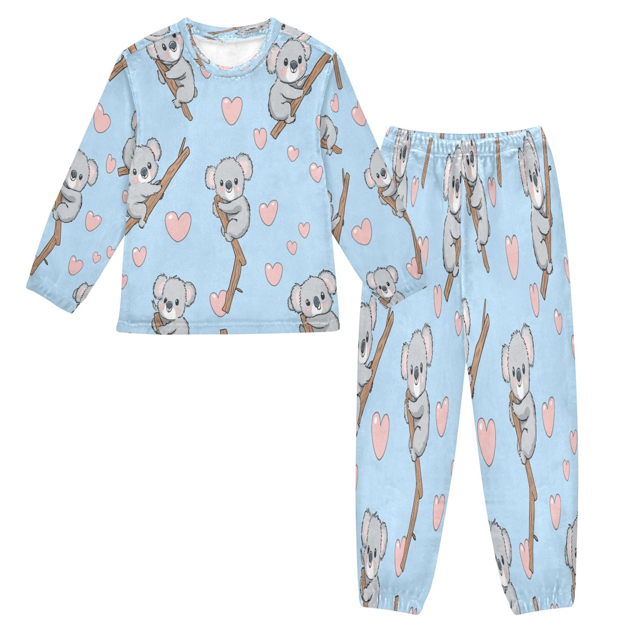 Fluffy Pajamas Set Fuzzy Winter Warm Pj Sets Pullover Tops and Long ...
