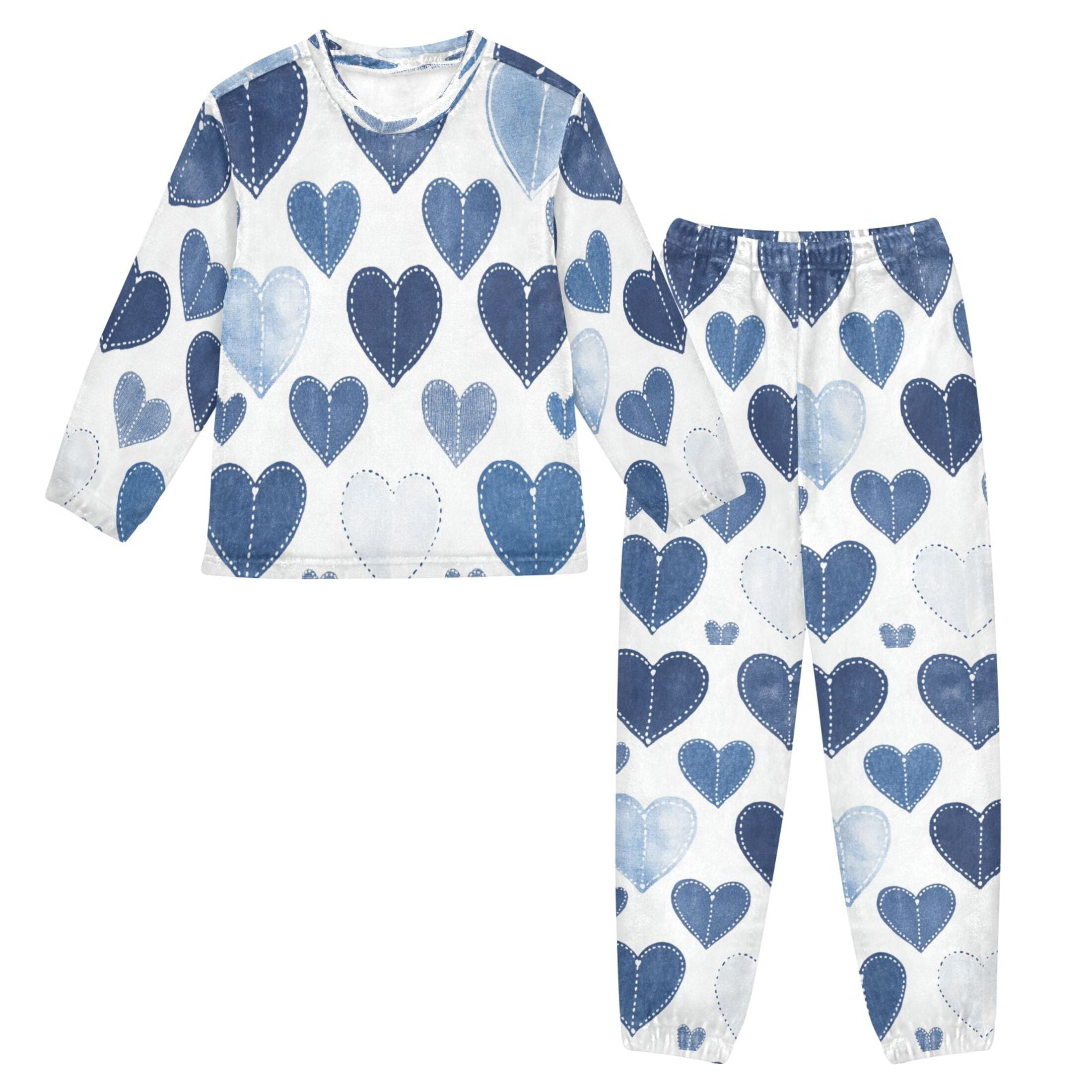 Fluffy Pajamas Set Fuzzy Winter Warm Pj Sets Pullover Tops and Long ...