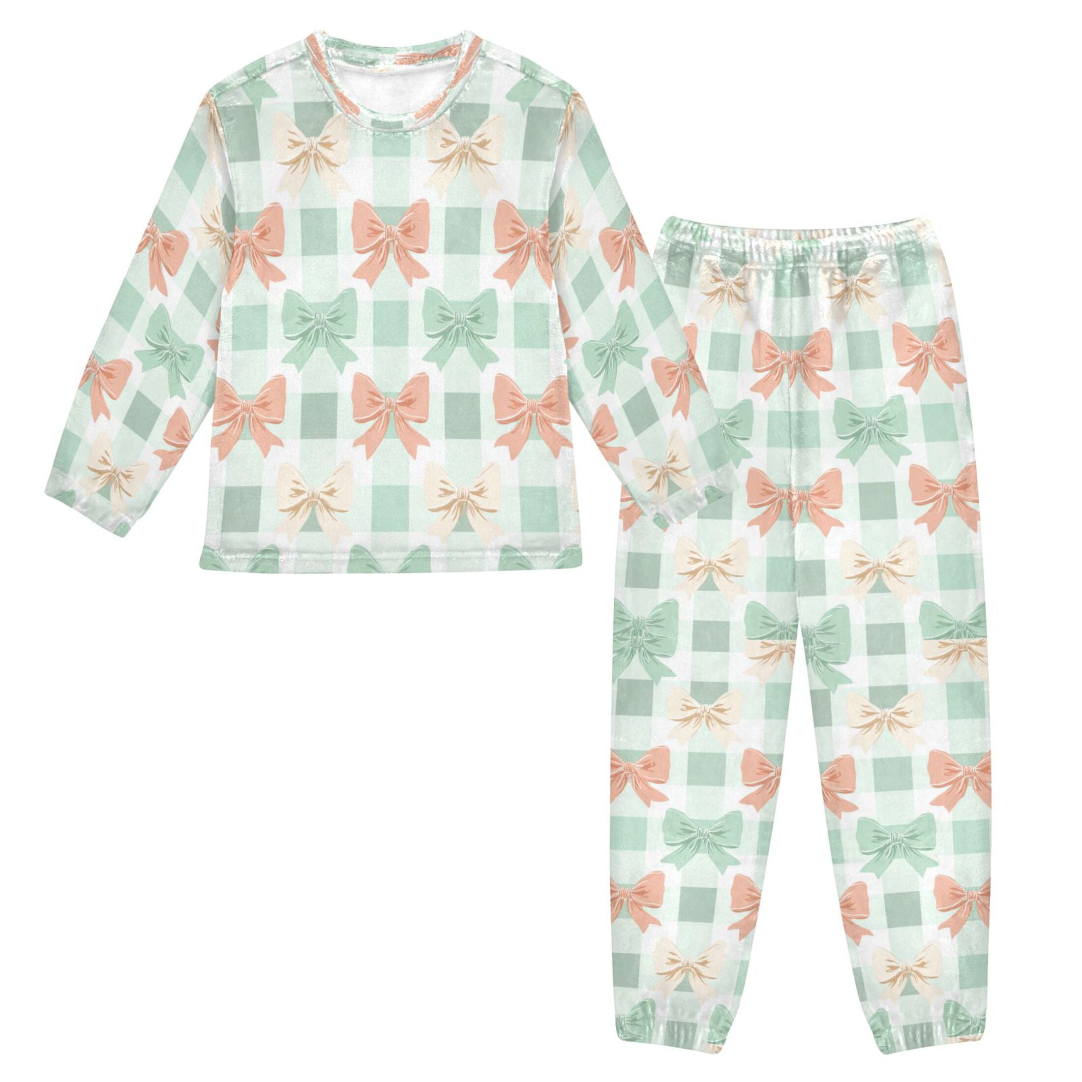 Fluffy Pajamas Set Fuzzy Winter Warm Pj Sets Pullover Tops and Long ...