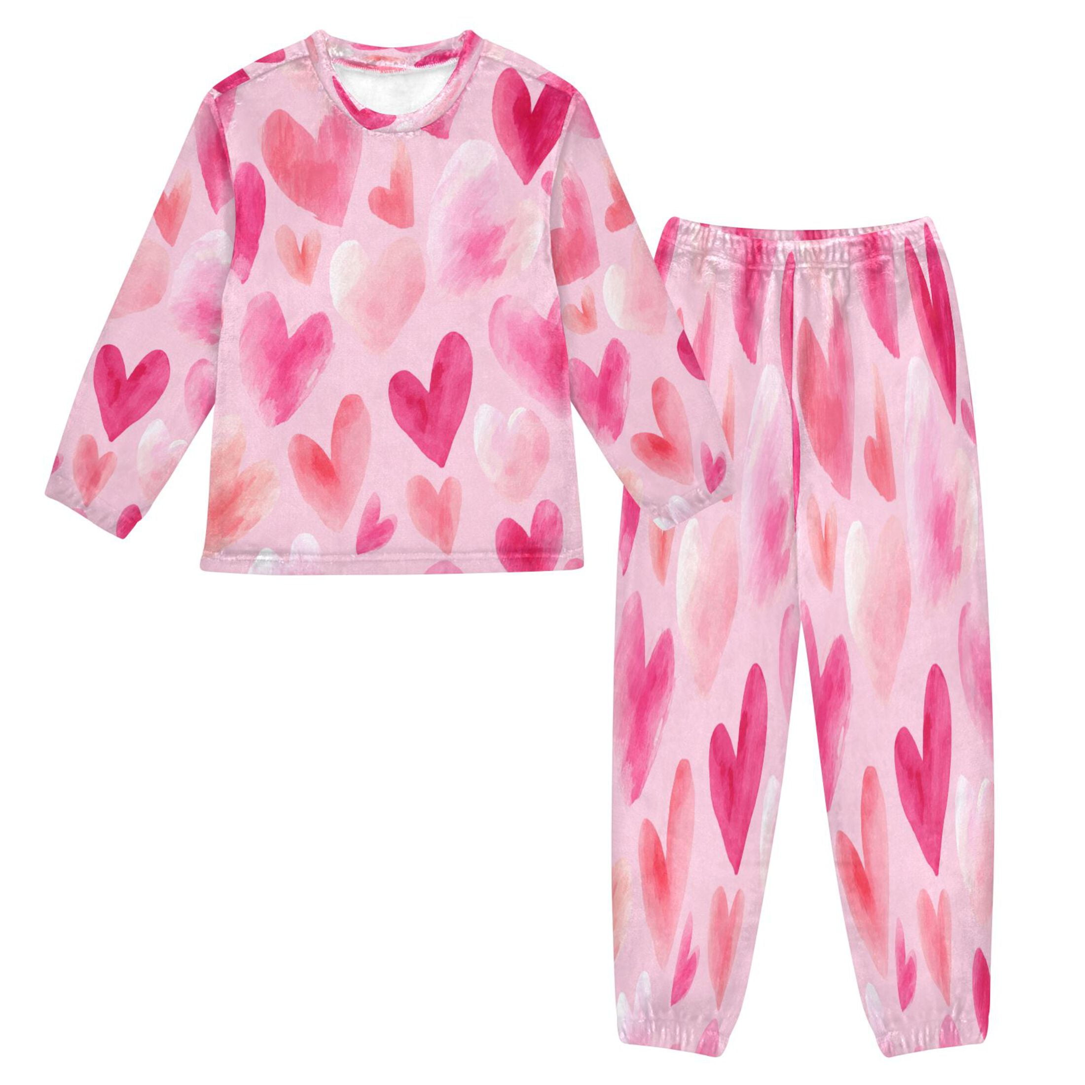 Fluffy Pajamas Set Fuzzy Winter Warm Pj Sets Pullover Tops and Long ...