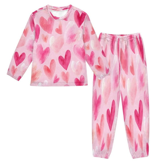 Fluffy Pajamas Set Fuzzy Winter Warm Pj Sets Pullover Tops and Long ...