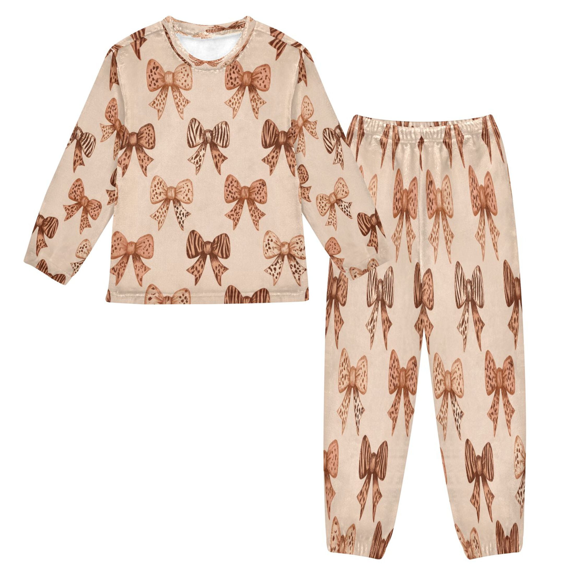 Fluffy Pajamas Set Fuzzy Winter Warm Pj Sets Pullover Tops and Long ...