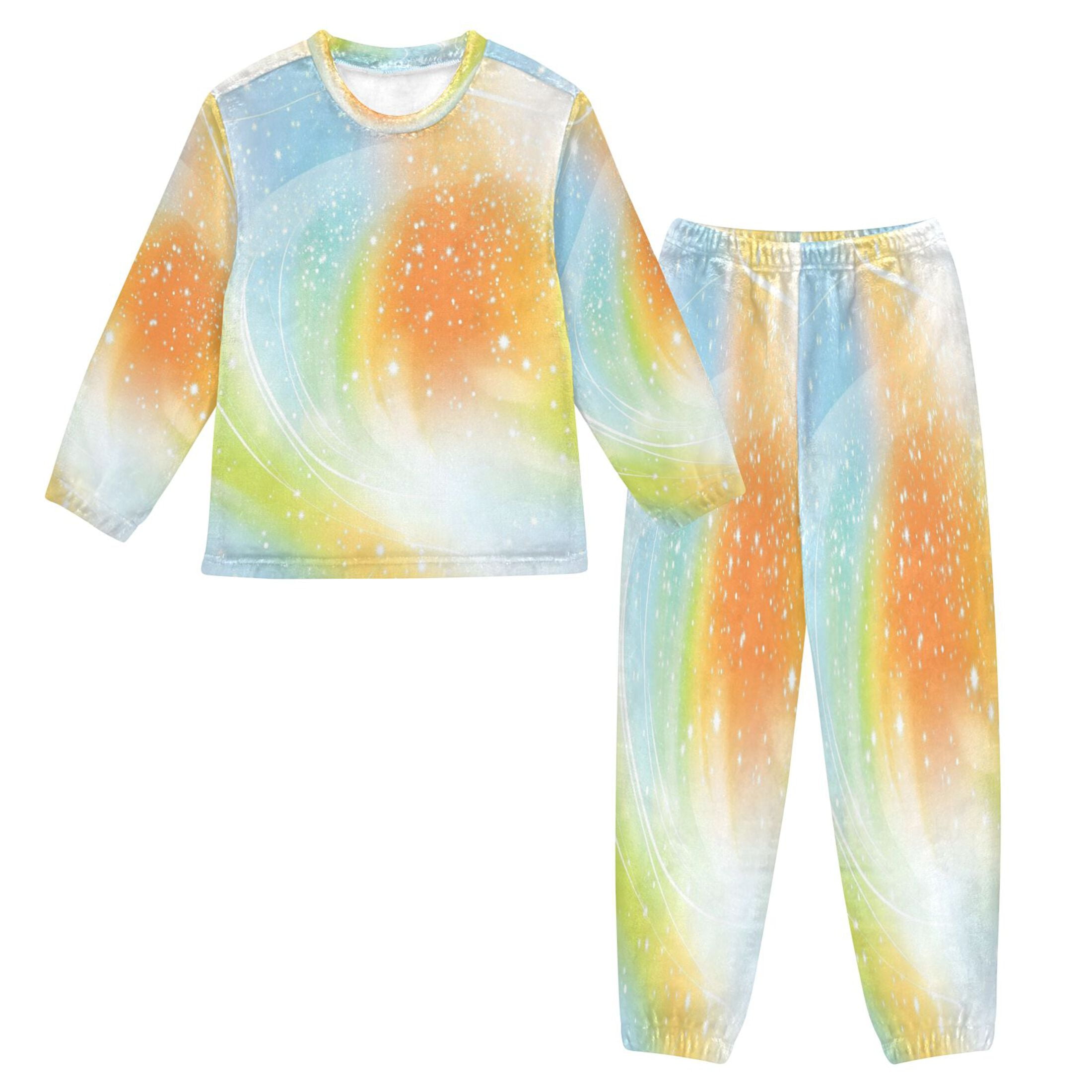 Fluffy Pajamas Set Fuzzy Winter Warm Pj Sets Pullover Tops and Long ...