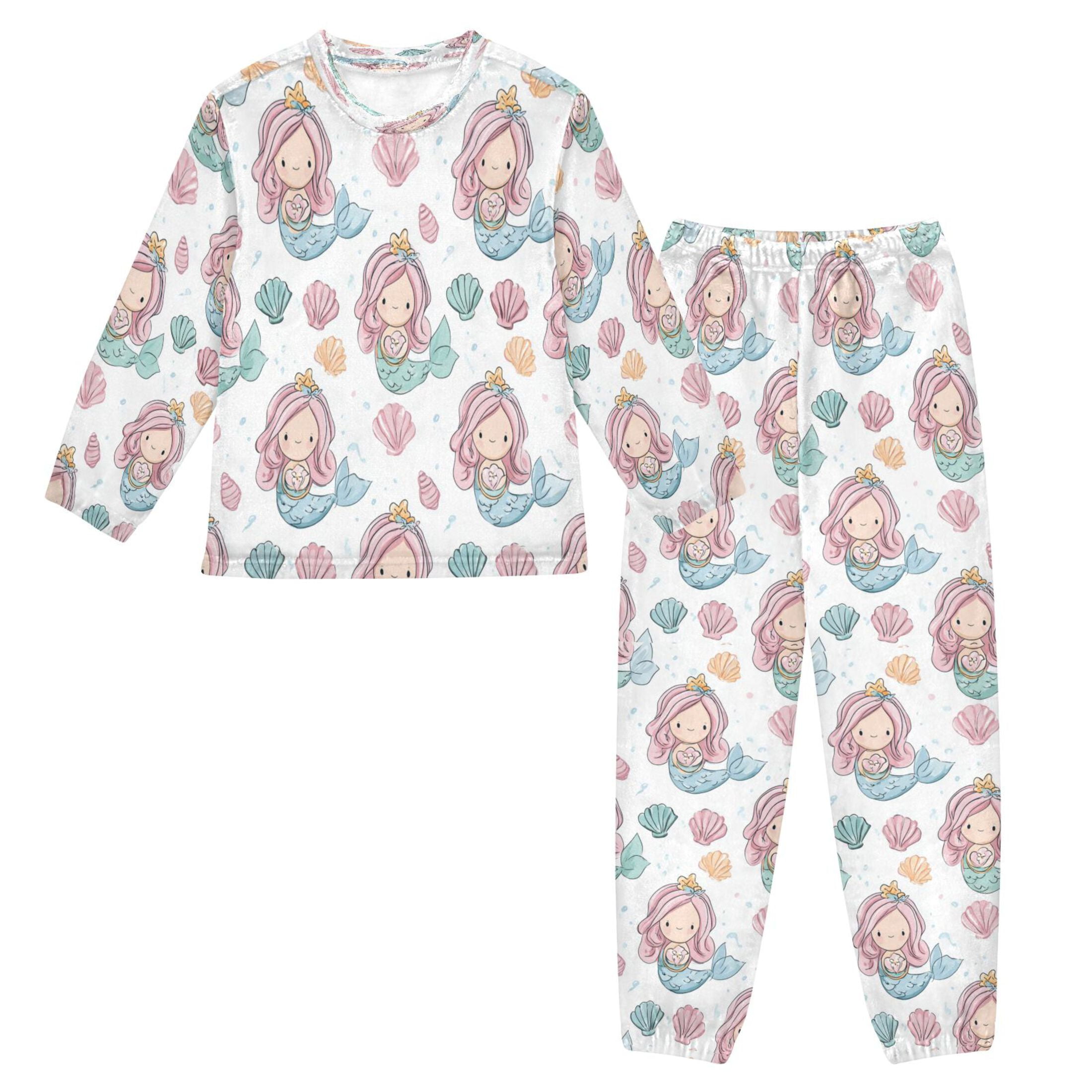Fluffy Pajamas Set Fuzzy Winter Warm Pj Sets Pullover Tops and Long ...