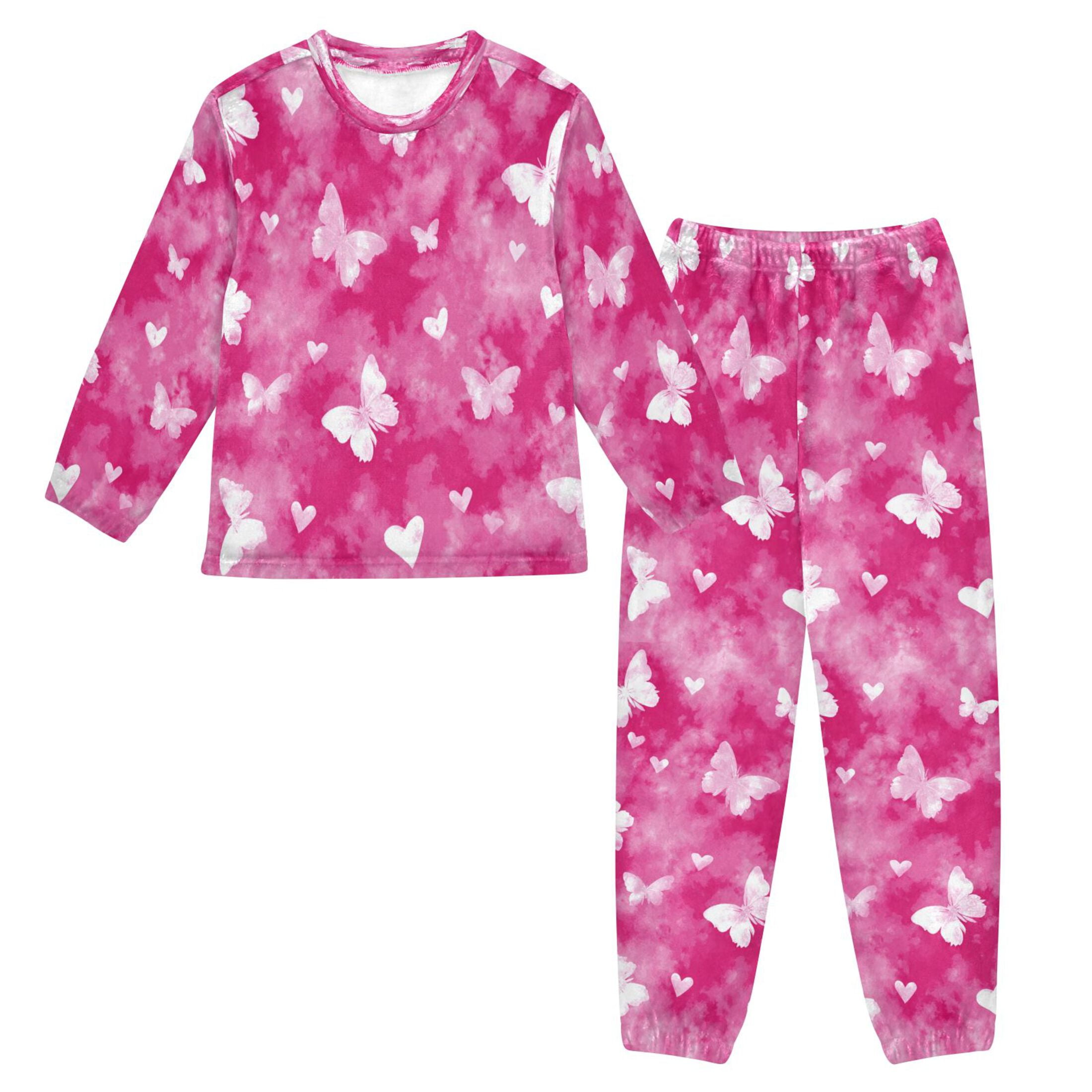 Fluffy Pajamas Set Fuzzy Winter Warm Pj Sets Pullover Tops and Long ...