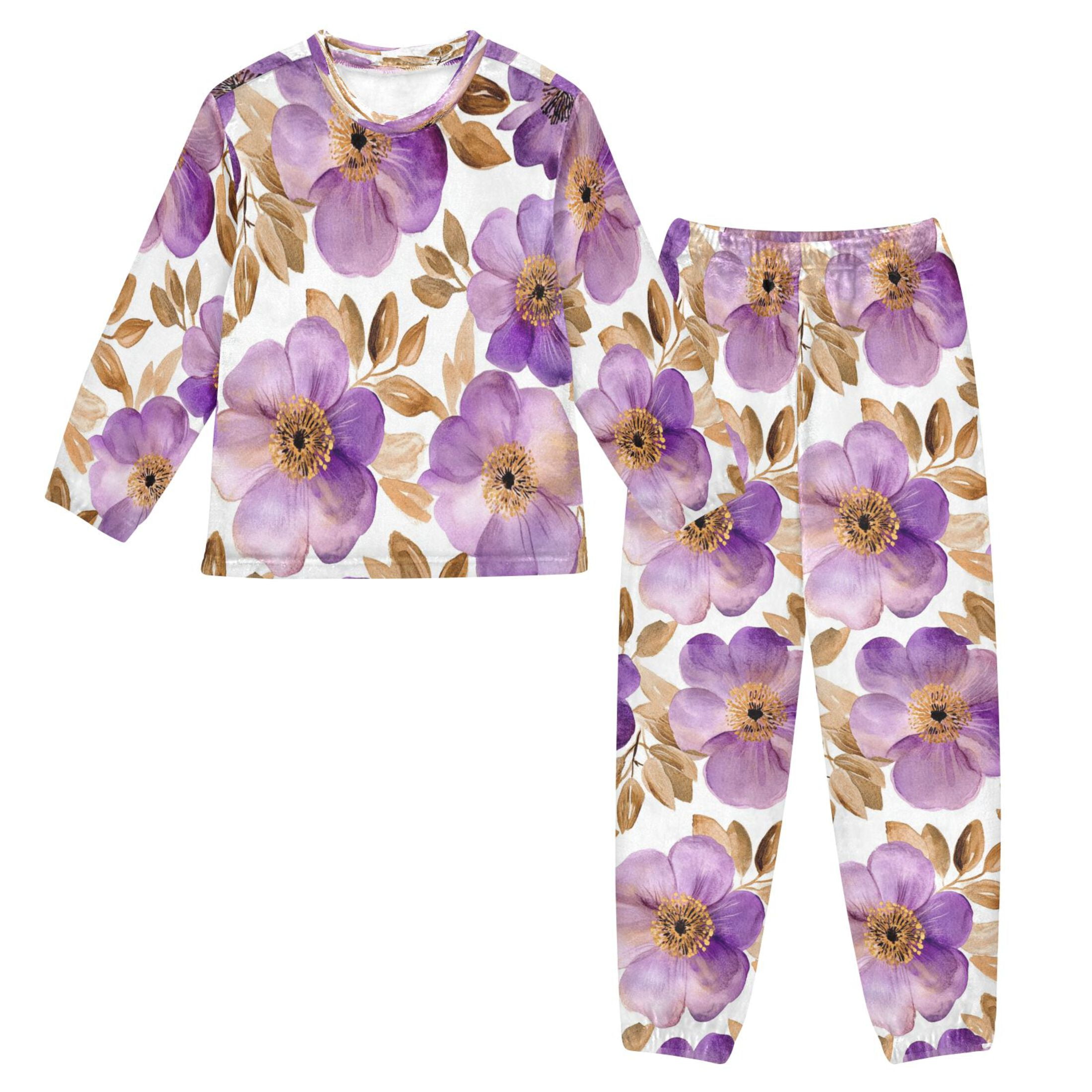 Fluffy Pajamas Set Fuzzy Winter Warm Pj Sets Pullover Tops and Long ...