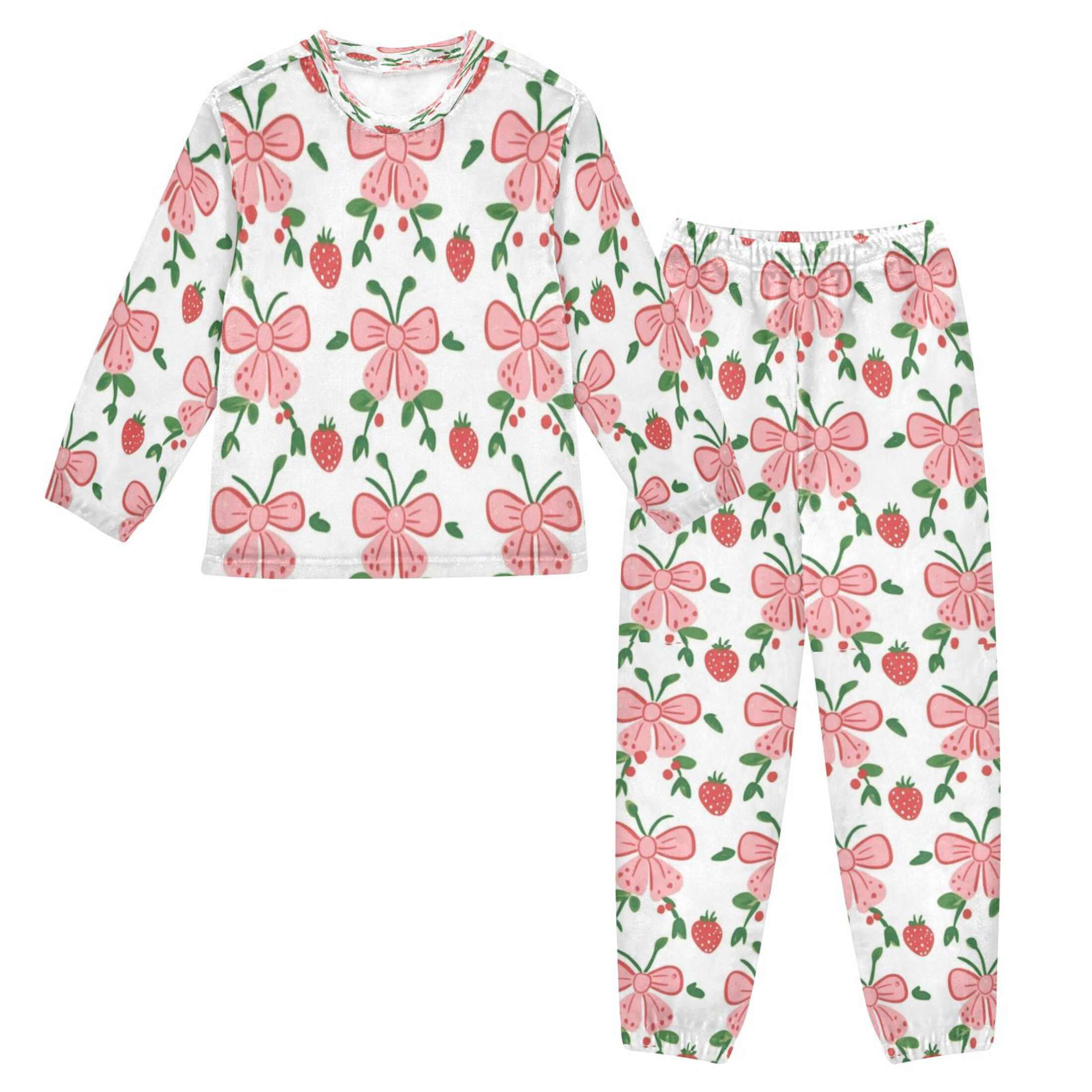 Fluffy Pajamas Set Fuzzy Winter Warm Pj Sets Pullover Tops and Long ...
