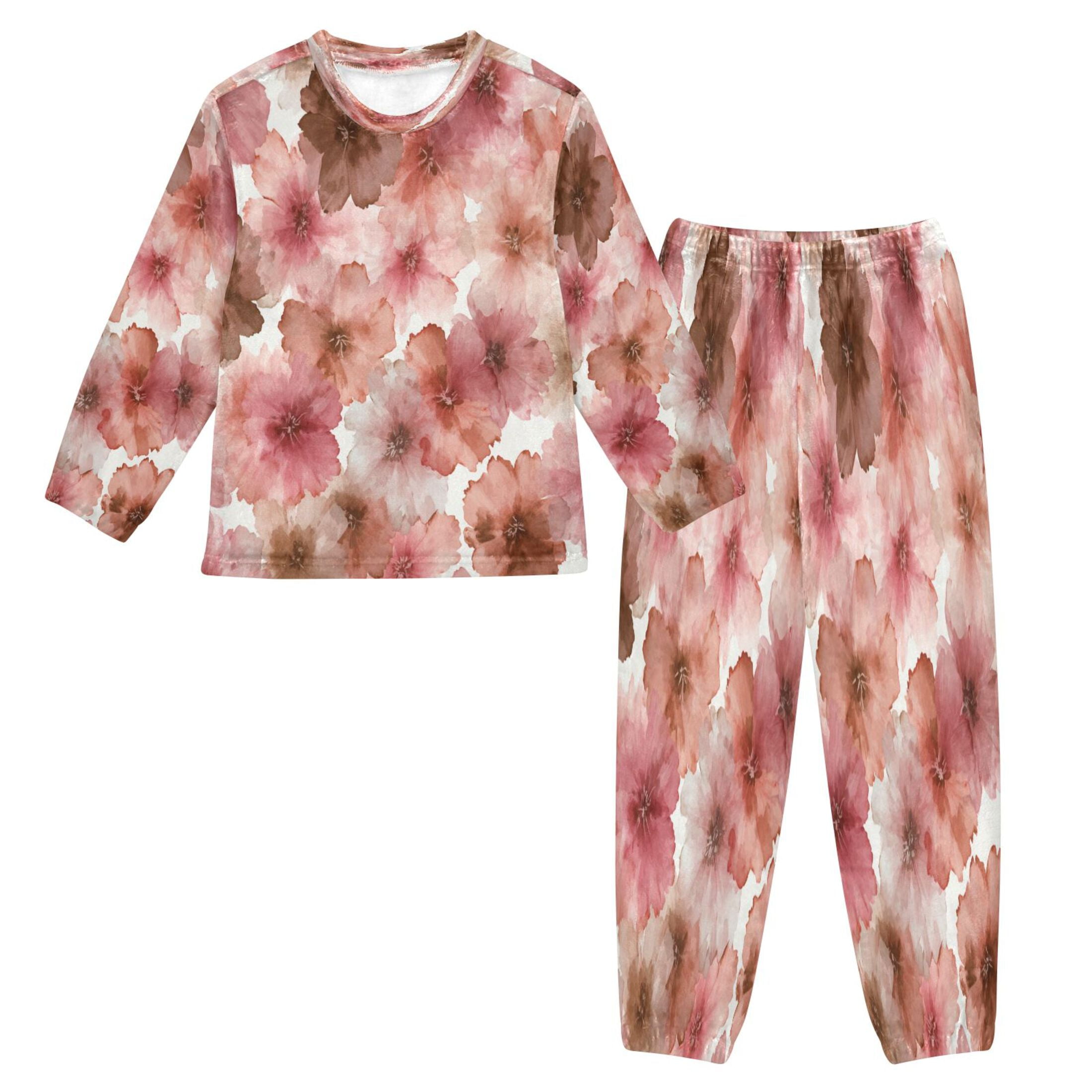 Fluffy Pajamas Set Fuzzy Winter Warm Pj Sets Pullover Tops and Long ...