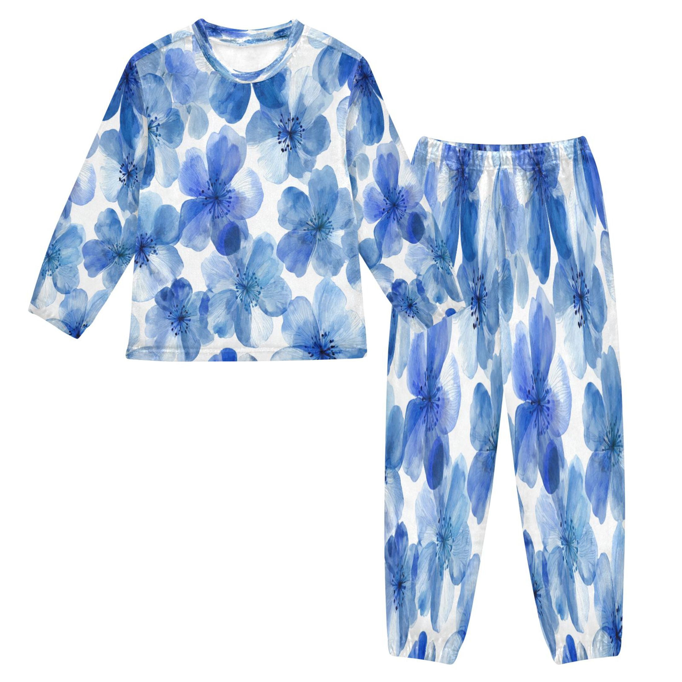 Fluffy Pajamas Set Fuzzy Winter Warm Pj Sets Pullover Tops and Long ...