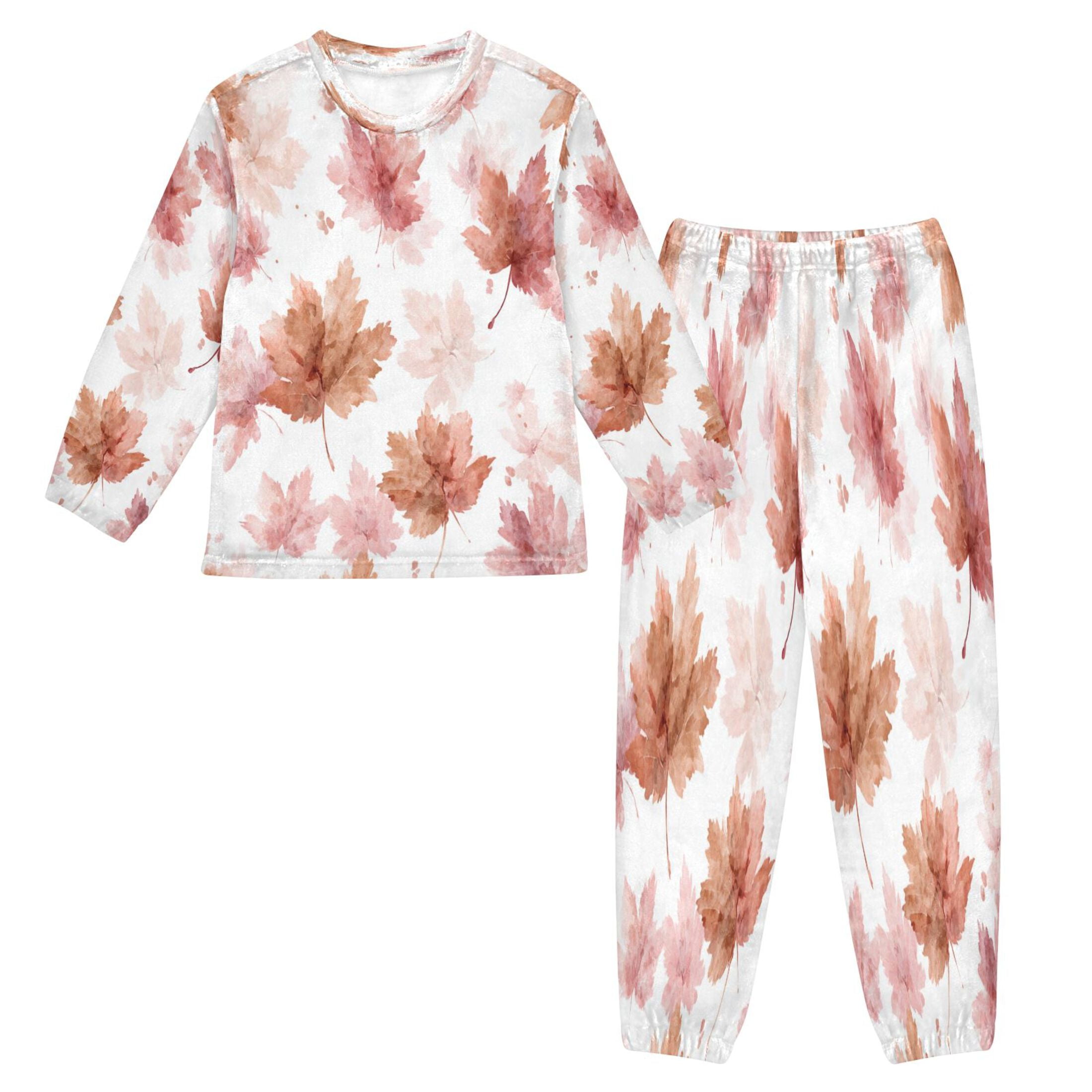 Fluffy Pajamas Set Fuzzy Winter Warm Pj Sets Pullover Tops and Long ...