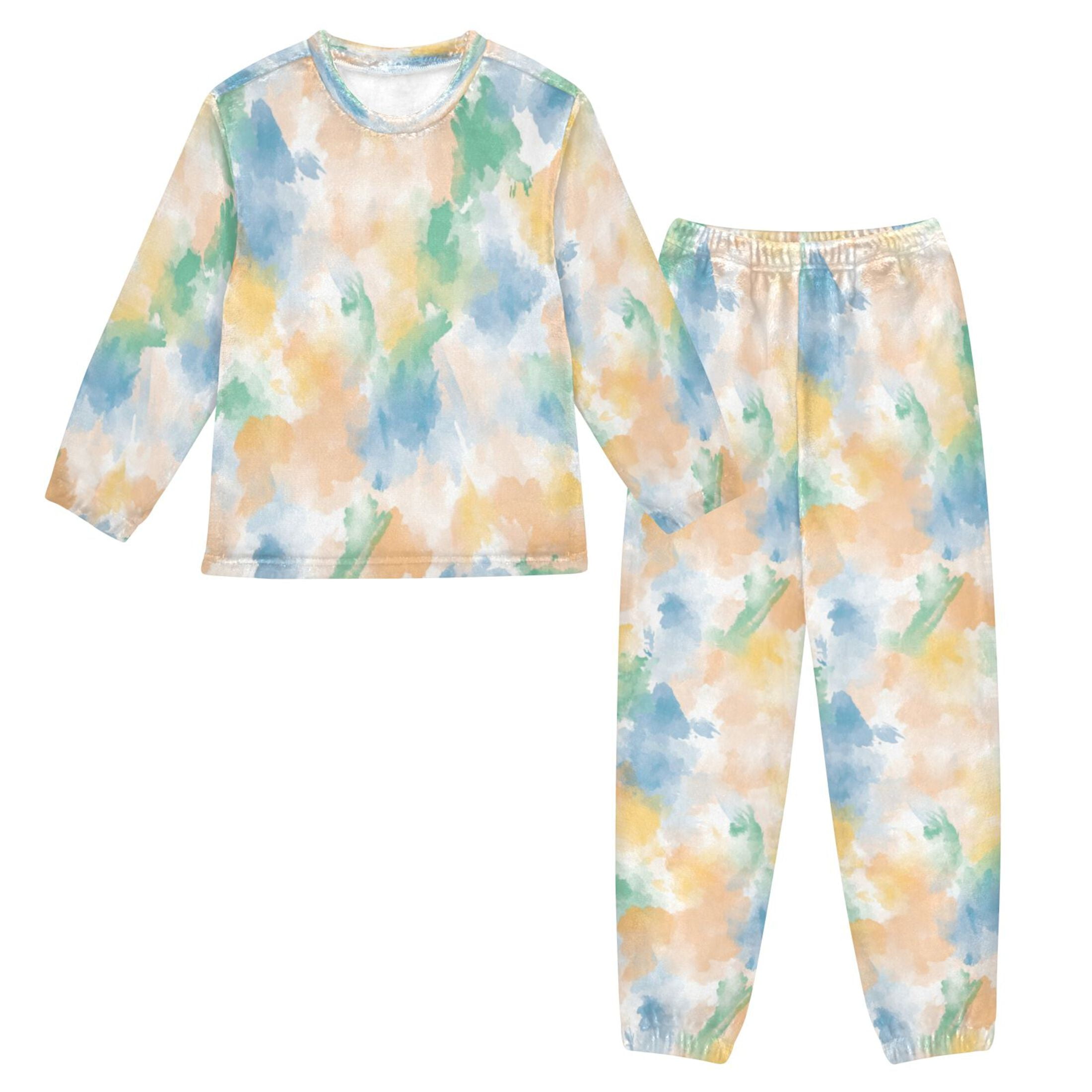 Fluffy Pajamas Set Fuzzy Winter Warm Pj Sets Pullover Tops and Long ...