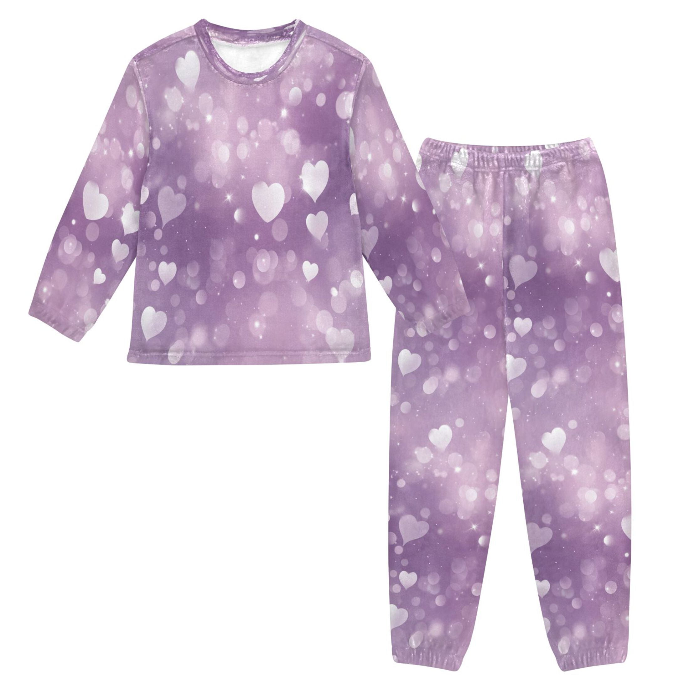 Fluffy Pajamas Set Fuzzy Winter Warm Pj Sets Pullover Tops and Long ...