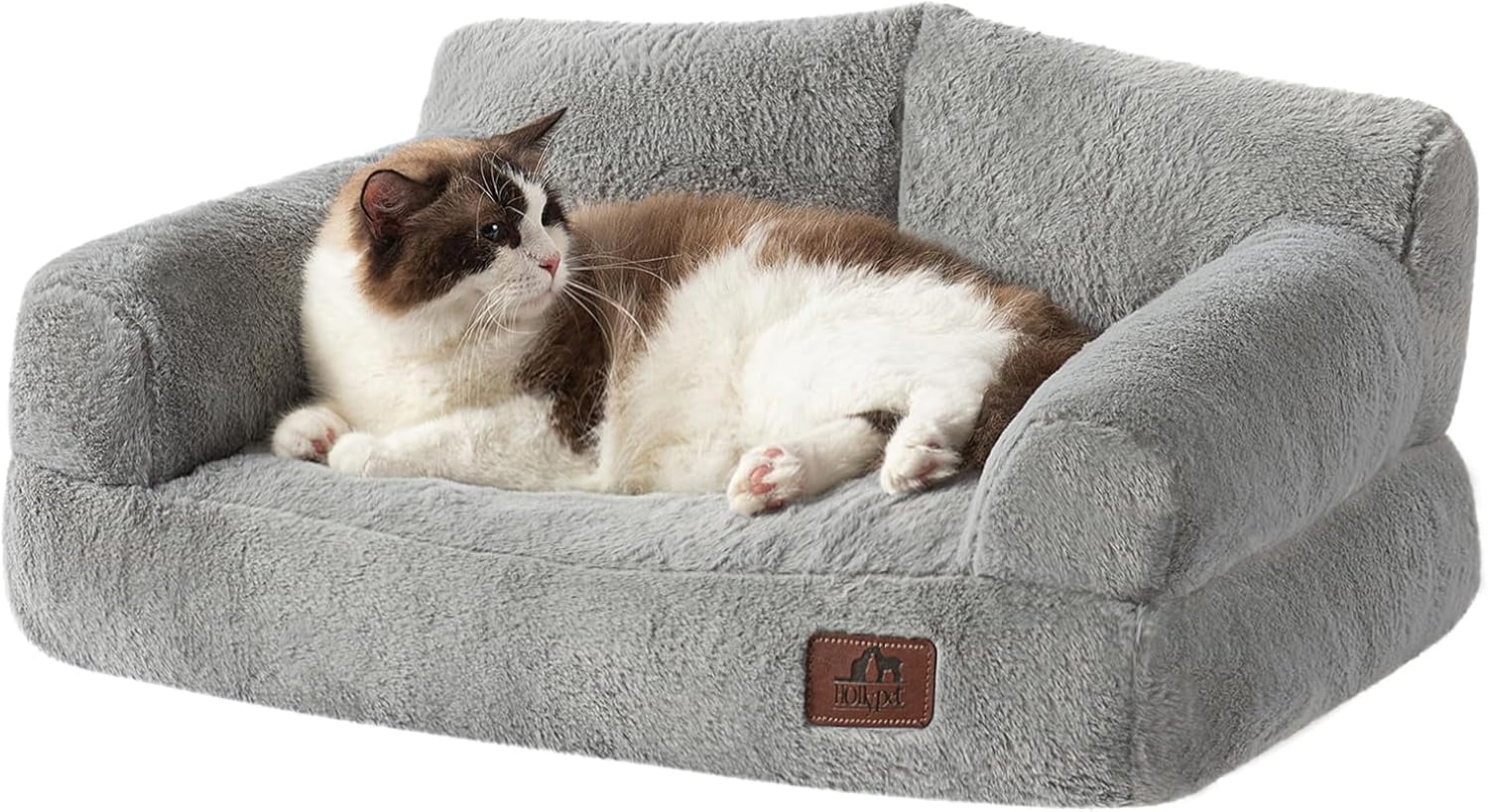 Fluffy Plush Dog Cat Pet Couch Soft Calming Sofa Bed for Medium Small ...