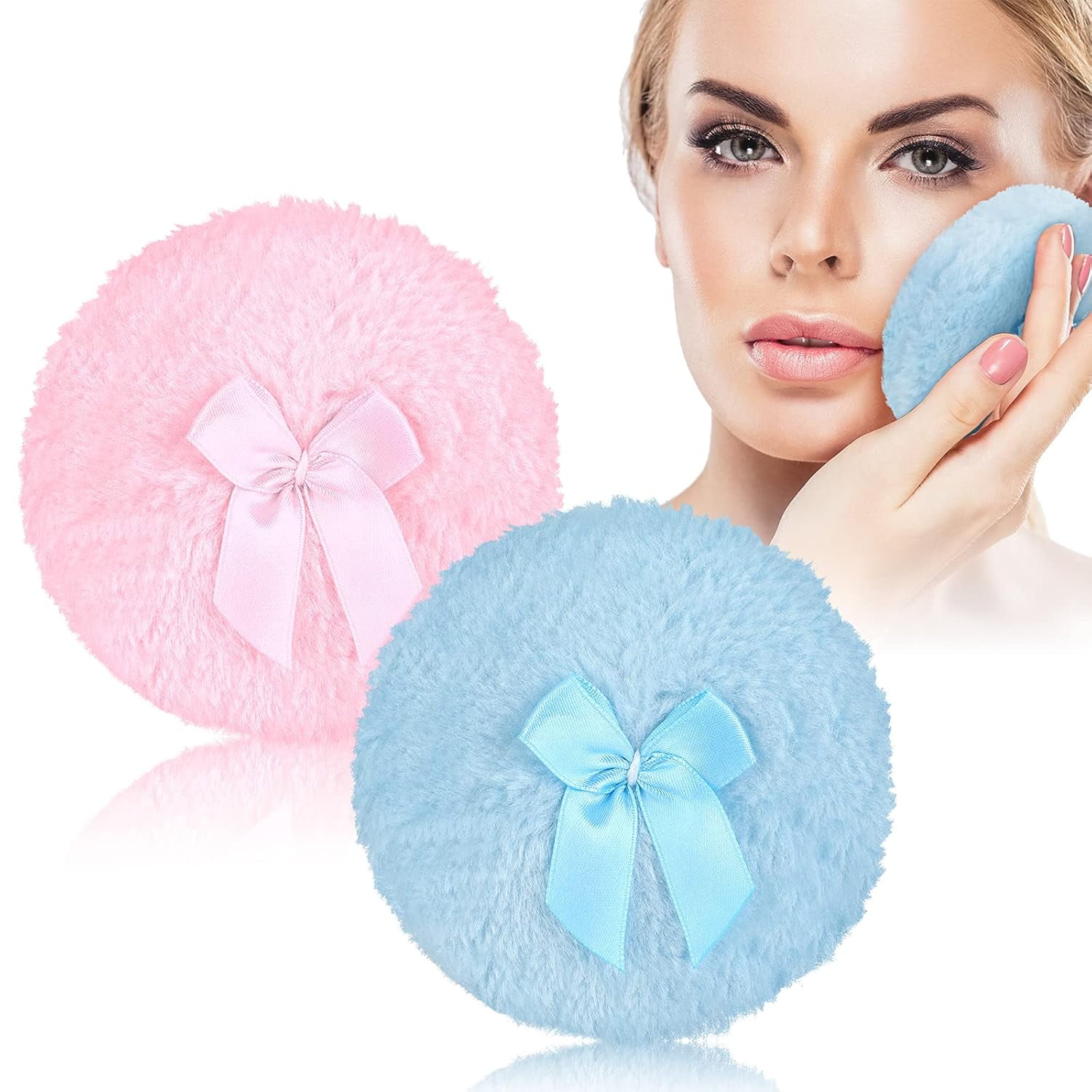 Fluffy Powder Puff, Natural Velour Fibers Triangle Body Powder Puff for ...