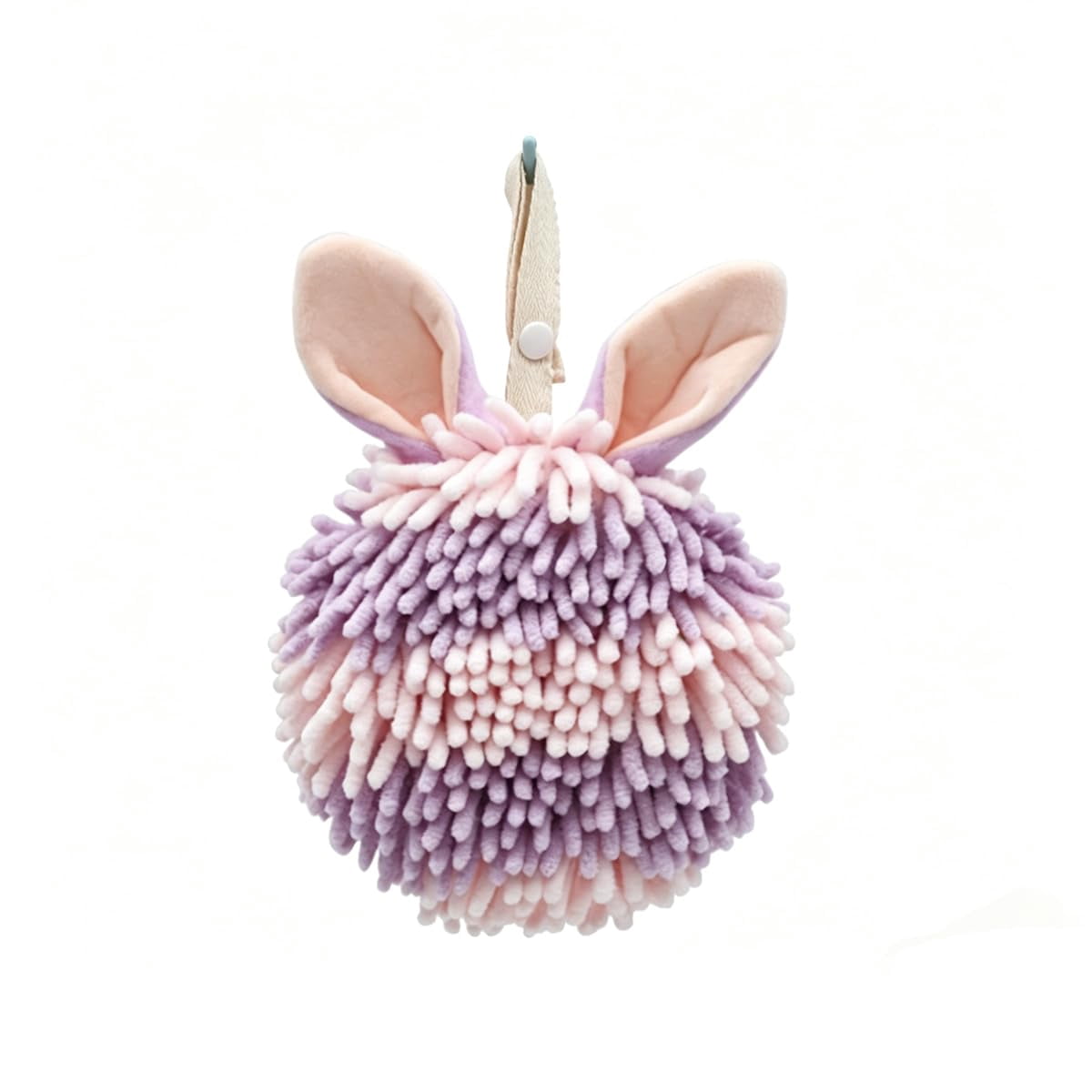 Fluffy Rabbit Ear Design Chenille Hand Towels, Cute Soft Animal Shaped ...