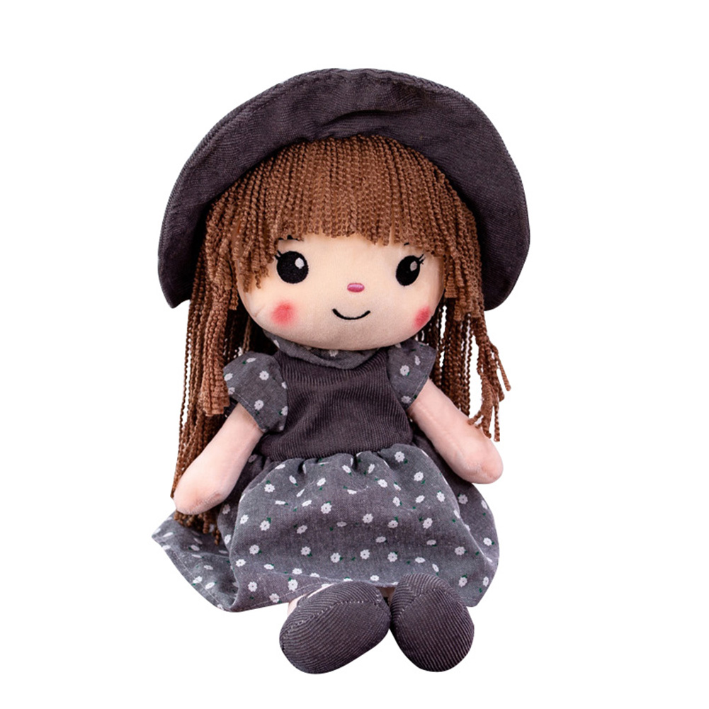Fluffy Rag Doll Plush Stuffed Toy Soft Doll Gifts with Hat Skirt ...