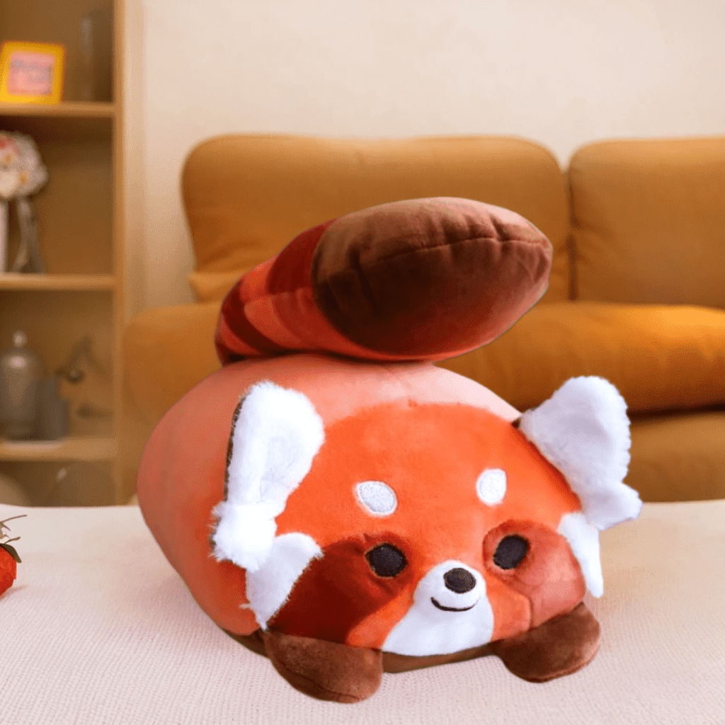 Fluffy Red Panda Knot Pillows - Regular Size - Adorable and Soft ...