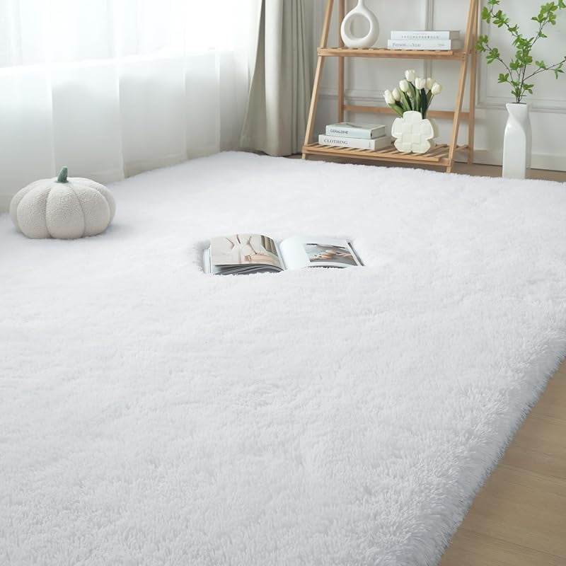 Fluffy Rug 5x7 Bedroom Rugs: Shag Rug for Bedroom - Area Rug 5x7 Grey ...