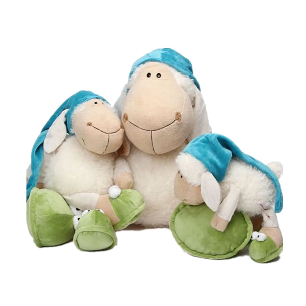 Fluffy Sleeping Hat Sheep Doll Cute Sleepy Lamb Kids Super Soft Dolls ...