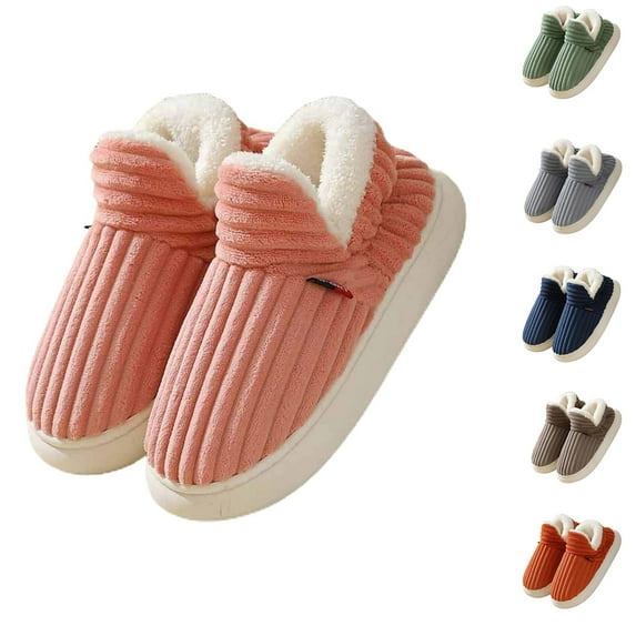 Fluffy Slippers Bootie Slippers for Women Fuzzy Slipper Booties Indoor & Outdoor Winter Warm ...