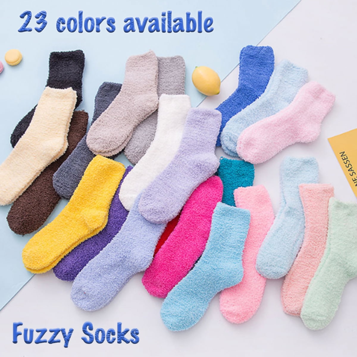 Fluffy Socks for Women Winter Thick Warm Fuzzy Socks for Home Bed Floor ...