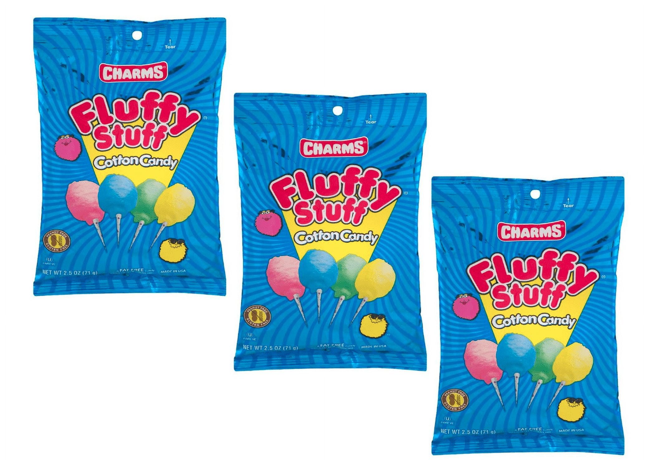 Fluffy Stuff Cotton Candy 2.5 Oz Theater Size Bags - Pack of 3 ...