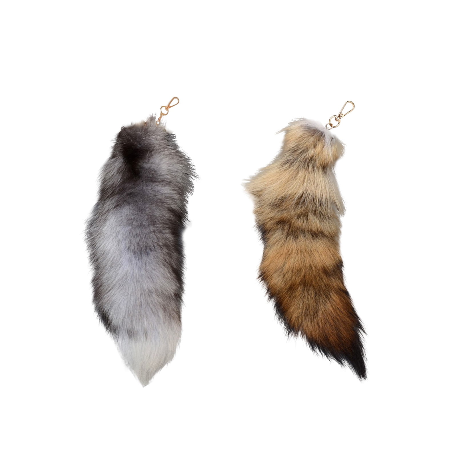 Fluffy Therian fox Tail Keychain - Soft Fur, Realistic Colors, Durable ...