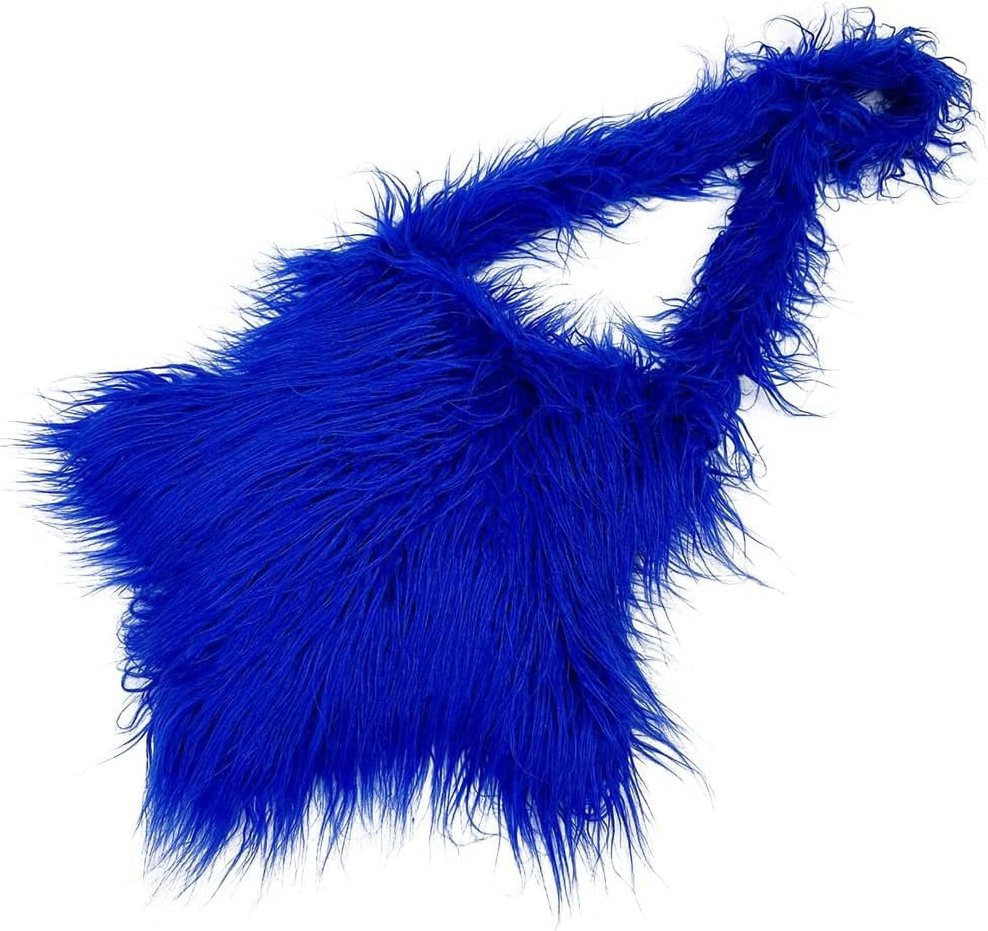 Fluffy Tote Bag Faux Fur Crossbody Bag Purse Y2K Shoulder Bag Furry ...
