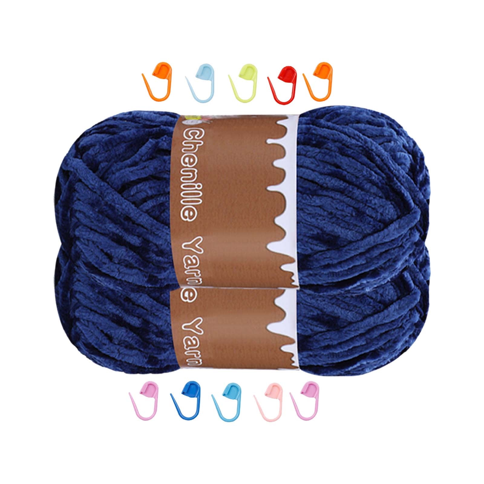 Fluffy Velvet Chenille Yarn for Hand Crocheting and Knitting, Baby Yarn ...