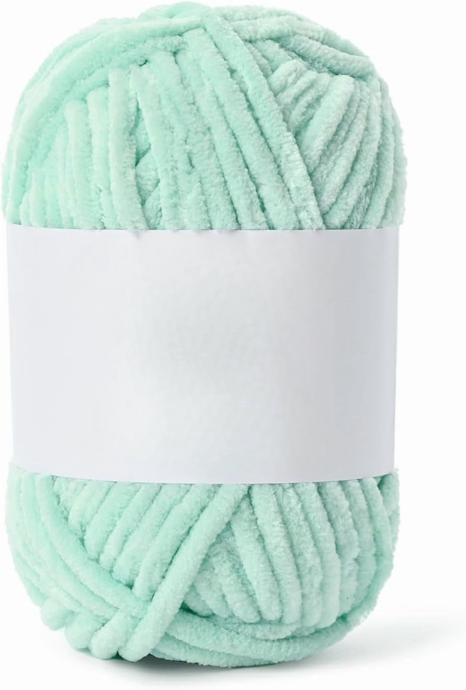 Fluffy Velvet Yarn for Crocheting, Chunky Chenille Blanket Yarn for ...