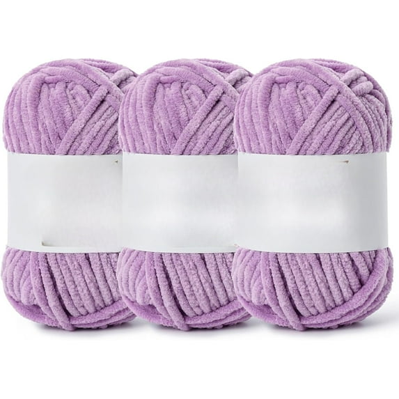 Fluffy Velvet Yarn for Crocheting, Chunky Chenille Blanket Yarn for ...