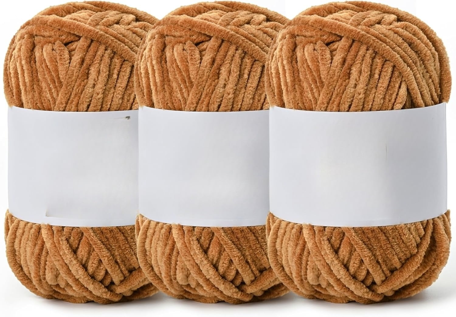 Fluffy Velvet Yarn for Crocheting, Chunky Chenille Blanket Yarn for ...