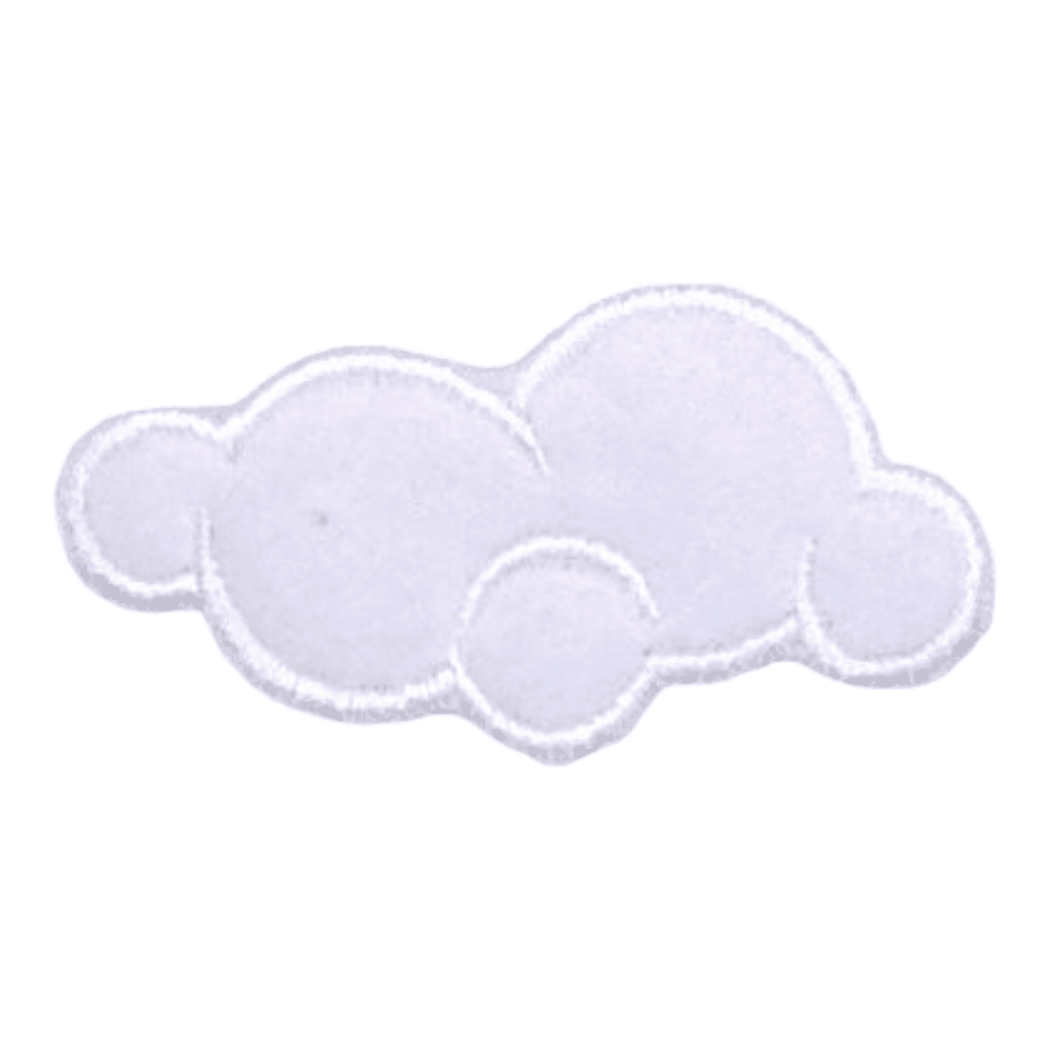 Fluffy White Cloud Embroidered Patch, Iron on (1" x 2") - Walmart.com