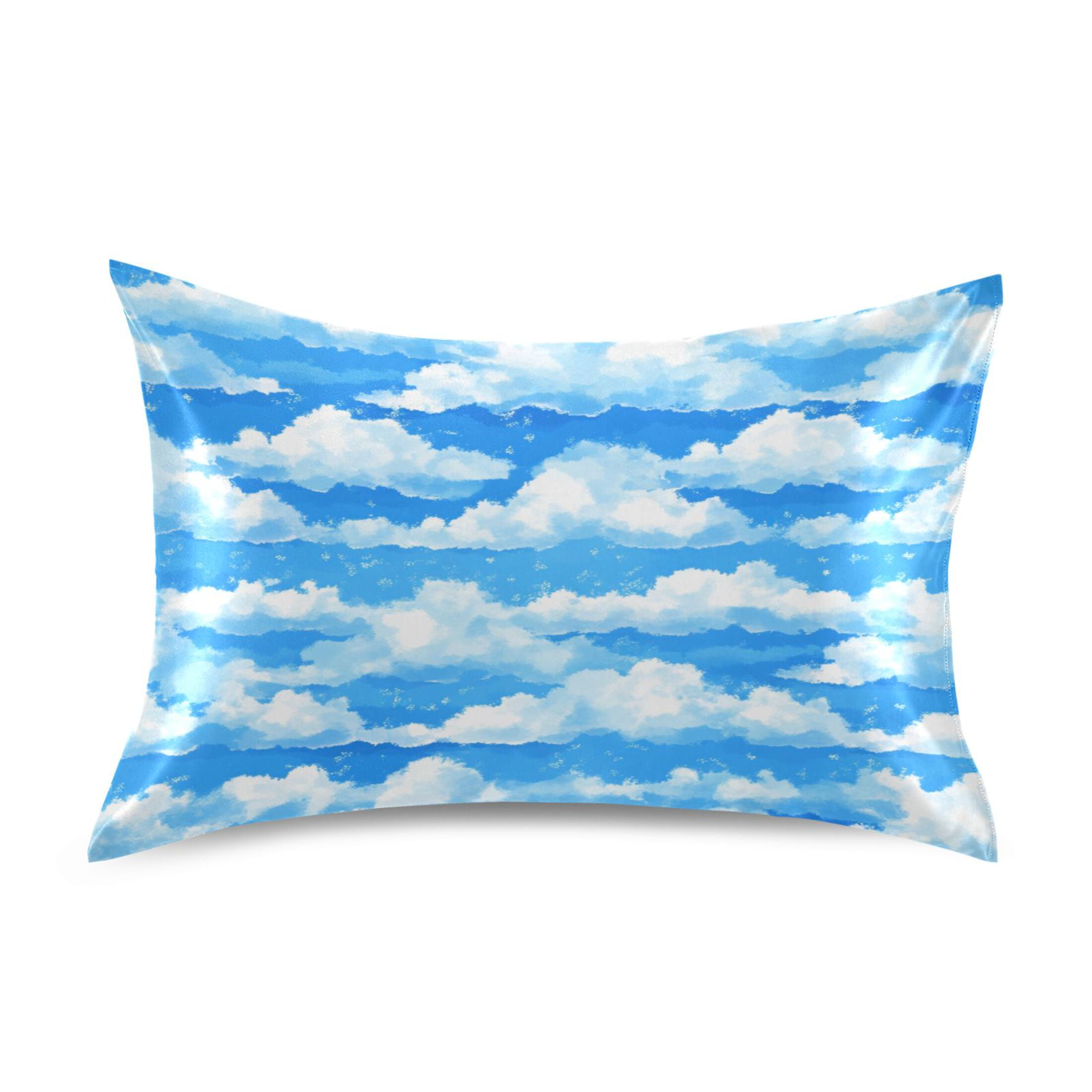 Fluffy White Clouds King Size Pillowcase Ultra Soft Silky Fabric ...