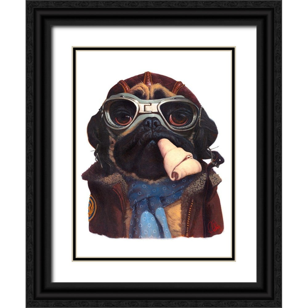 Fluharty, Thomas 19x24 Black Ornate Wood Framed with Double Matting ...