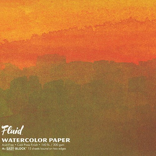 Fluid Easy-Block Watercolor Paper Block - 8" x 8", 15 Sheets - Walmart.com