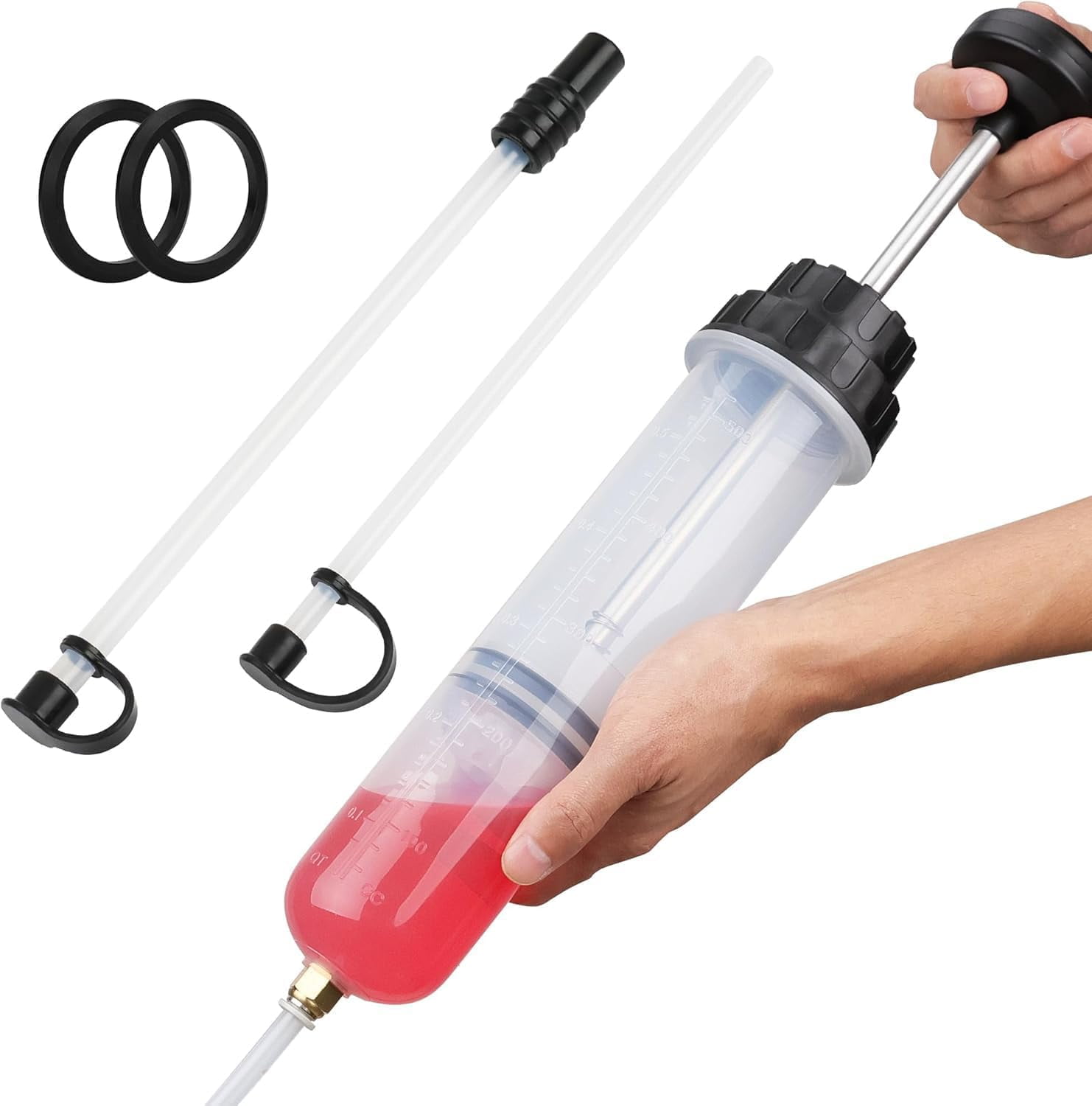 Fluid Extractor Multi-Purpose Oil Syringe with 500CC, Oil Suction Pump ...