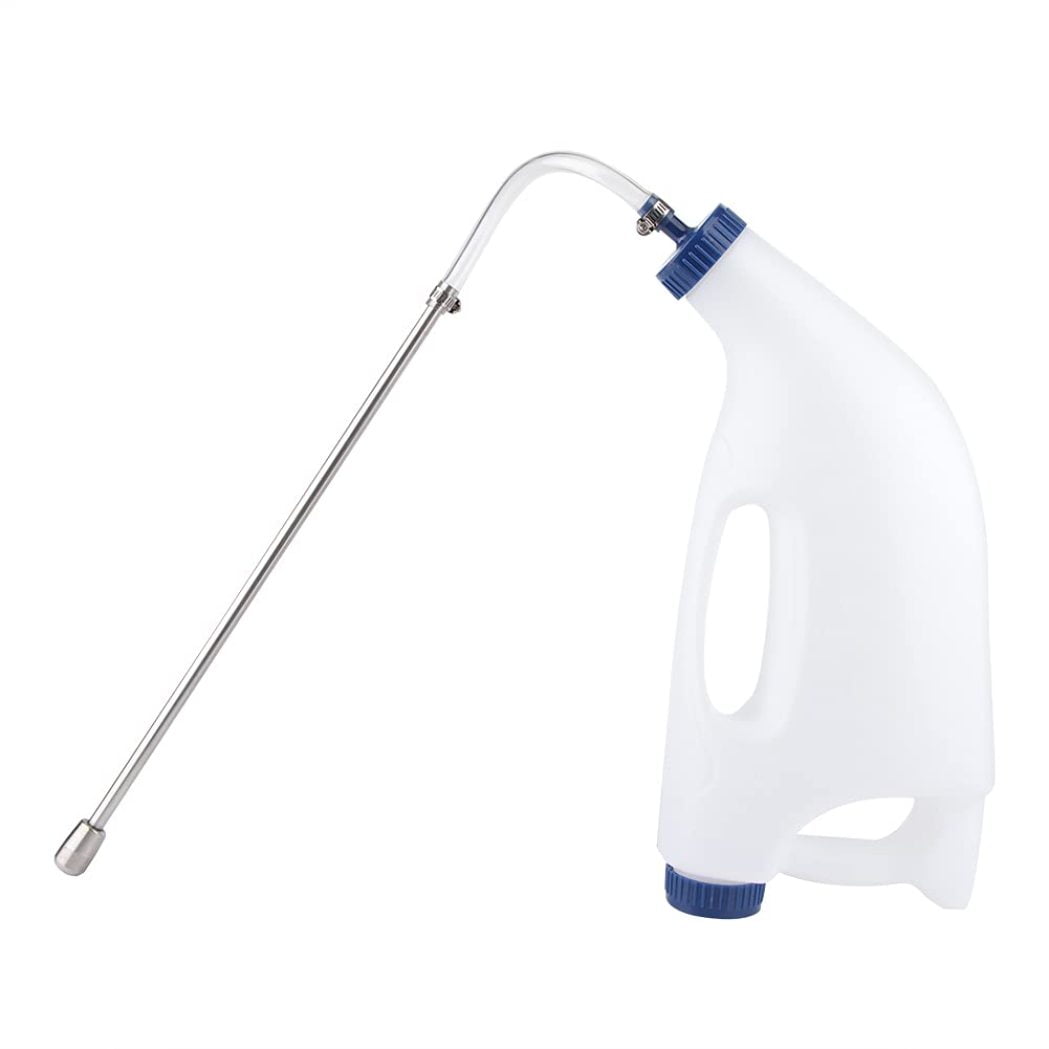 Fluid Feeder, 4L Large Mouth Oral Calf Drencher with Tube, Thick Handle ...