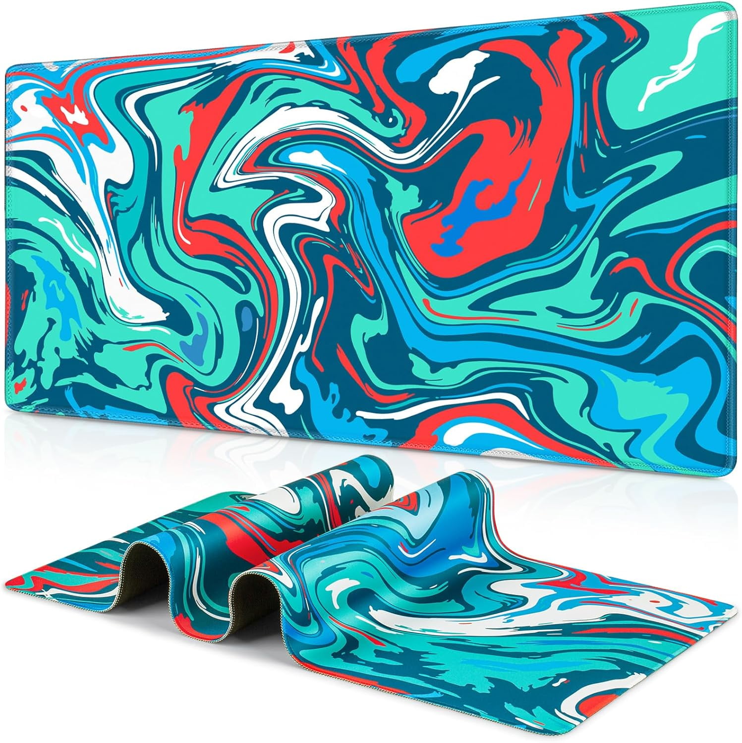 Fluid Pattern XXL Gaming Mouse Pad - 35.4x15.7 Inch Large Extended ...