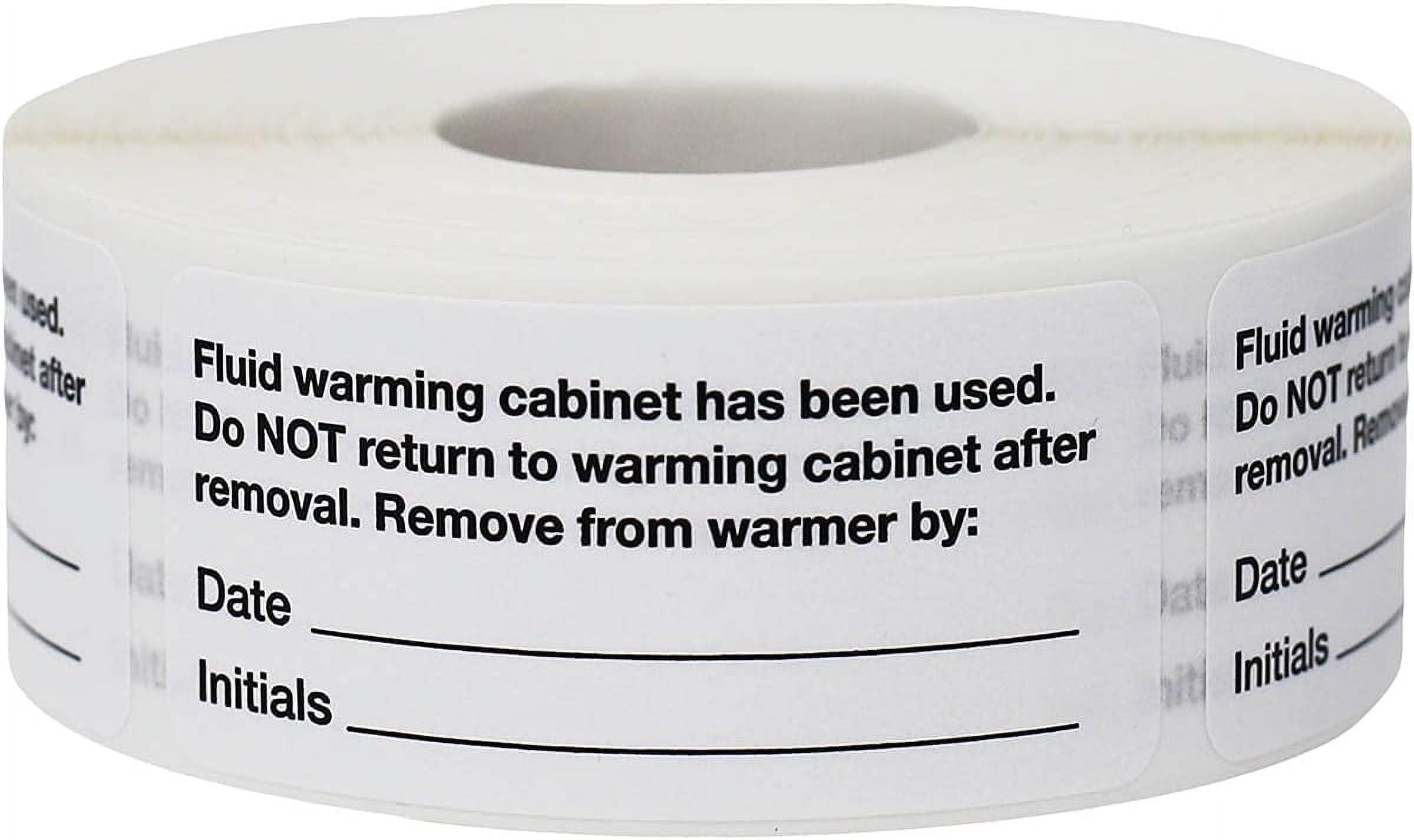 Fluid Warming Cabinet Medical Labels, 1.125 x 2.375" Inch Rectangles ...