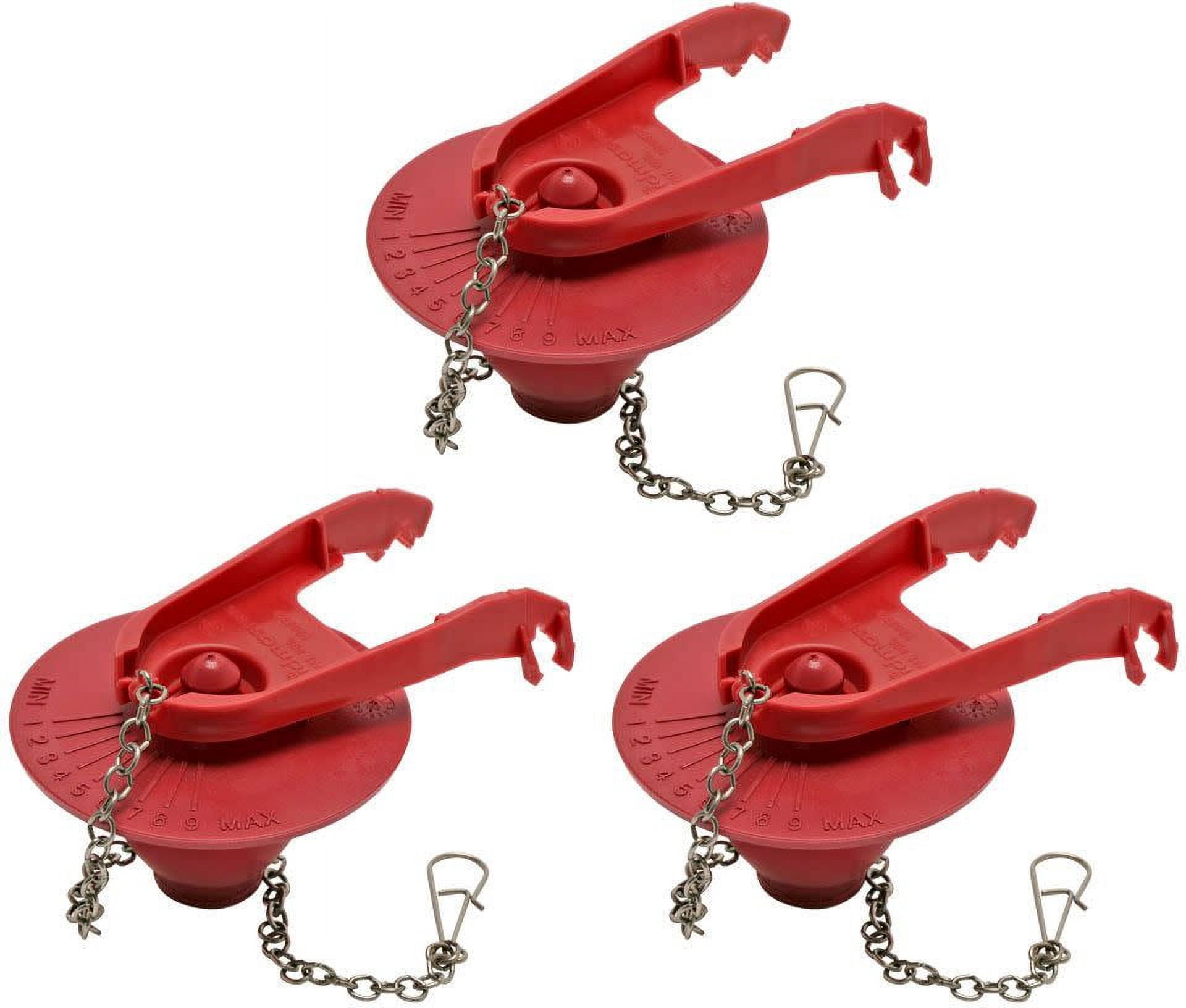 Fluidmaster 502R3P8 PerforMAX Toilet Flapper 3 Pack Red 3 Pack ...