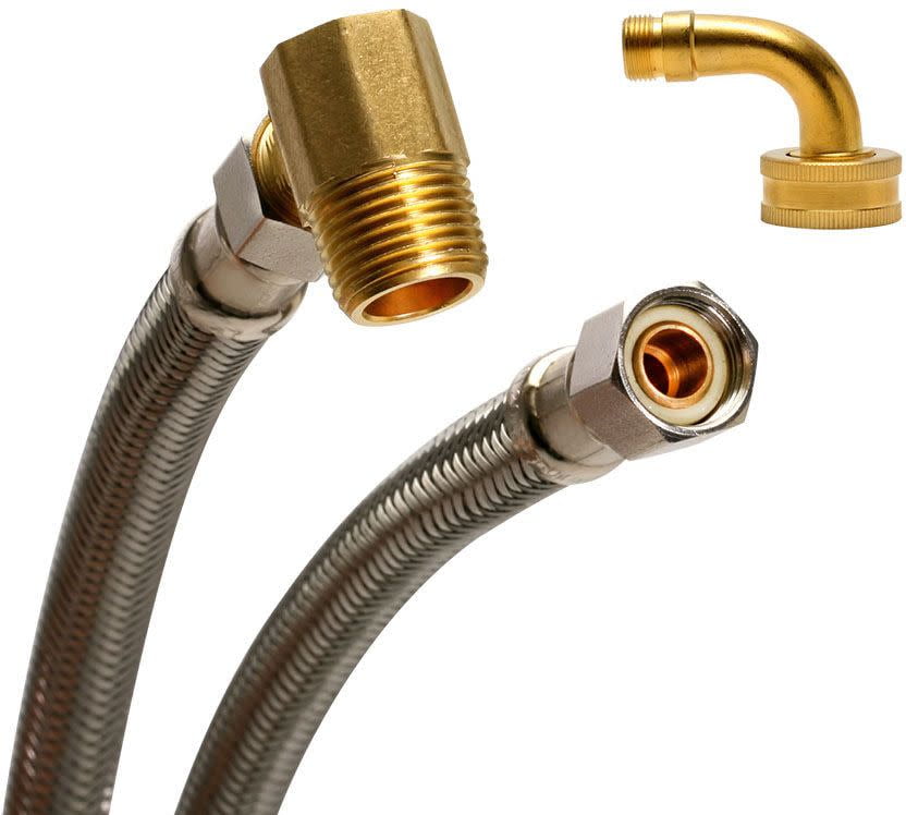 Fluidmaster B6W60K Braided Stainless Steel Dishwasher Connector with ...