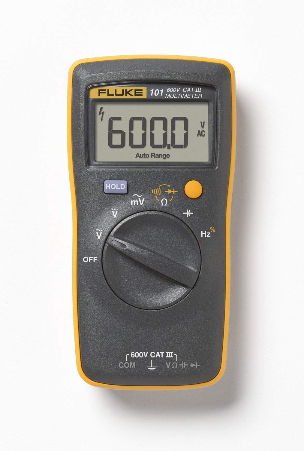 Fluke 101 Digital Multimeter 6000 Counts Volt Meter IP40 ACDC Volt Ohm ...