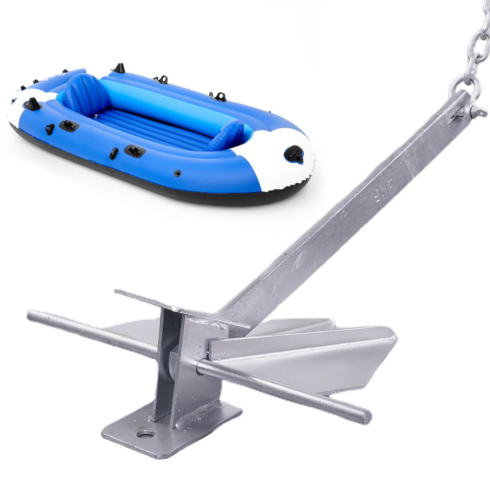 Fluke Anchoring Kit, 8.8 lbs Carbon Steel Portable Boat Anchors with ...