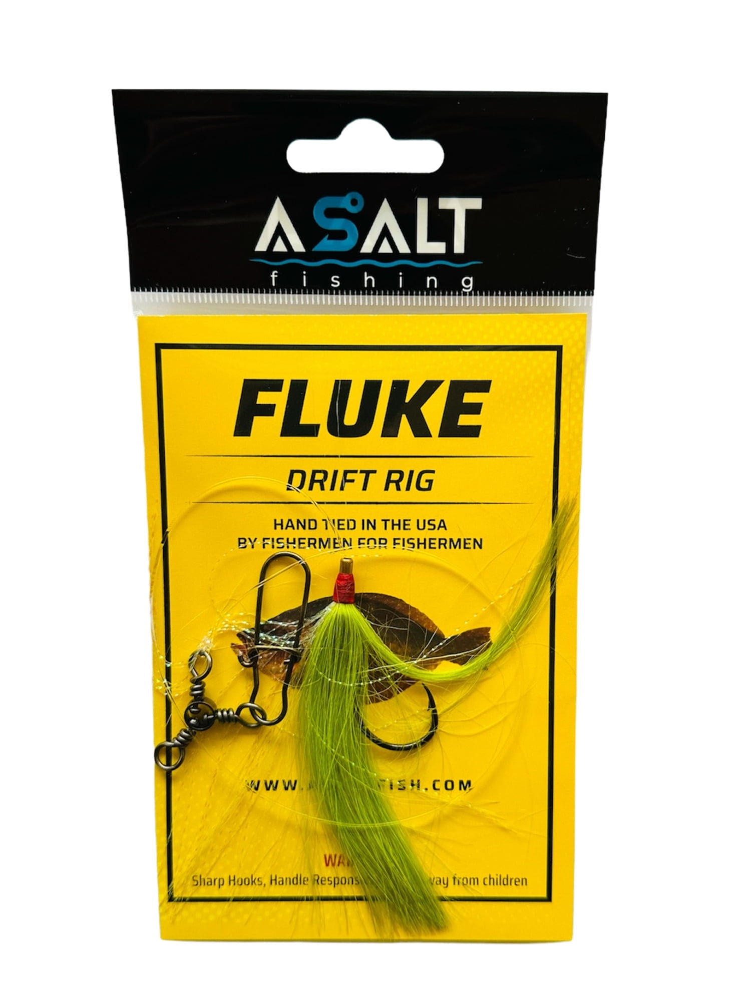 Asalt Fishing Fluke Drift Rigs Chartreuse Bucktail Teaser With 3-Way ...