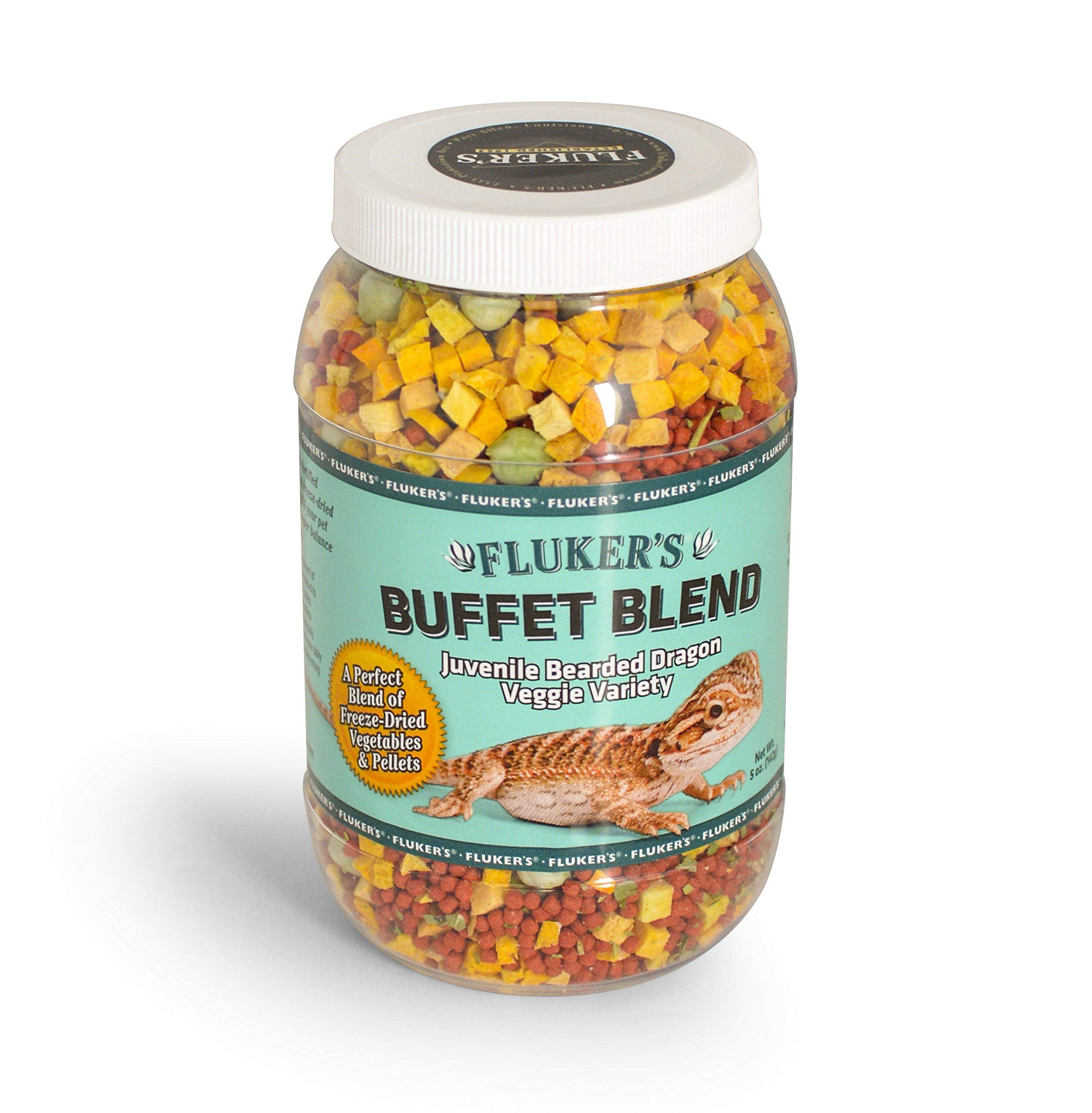 Fluker's Buffet Blend Juvenile Bearded Dragon TVS1 Diet, Veggie Variety ...
