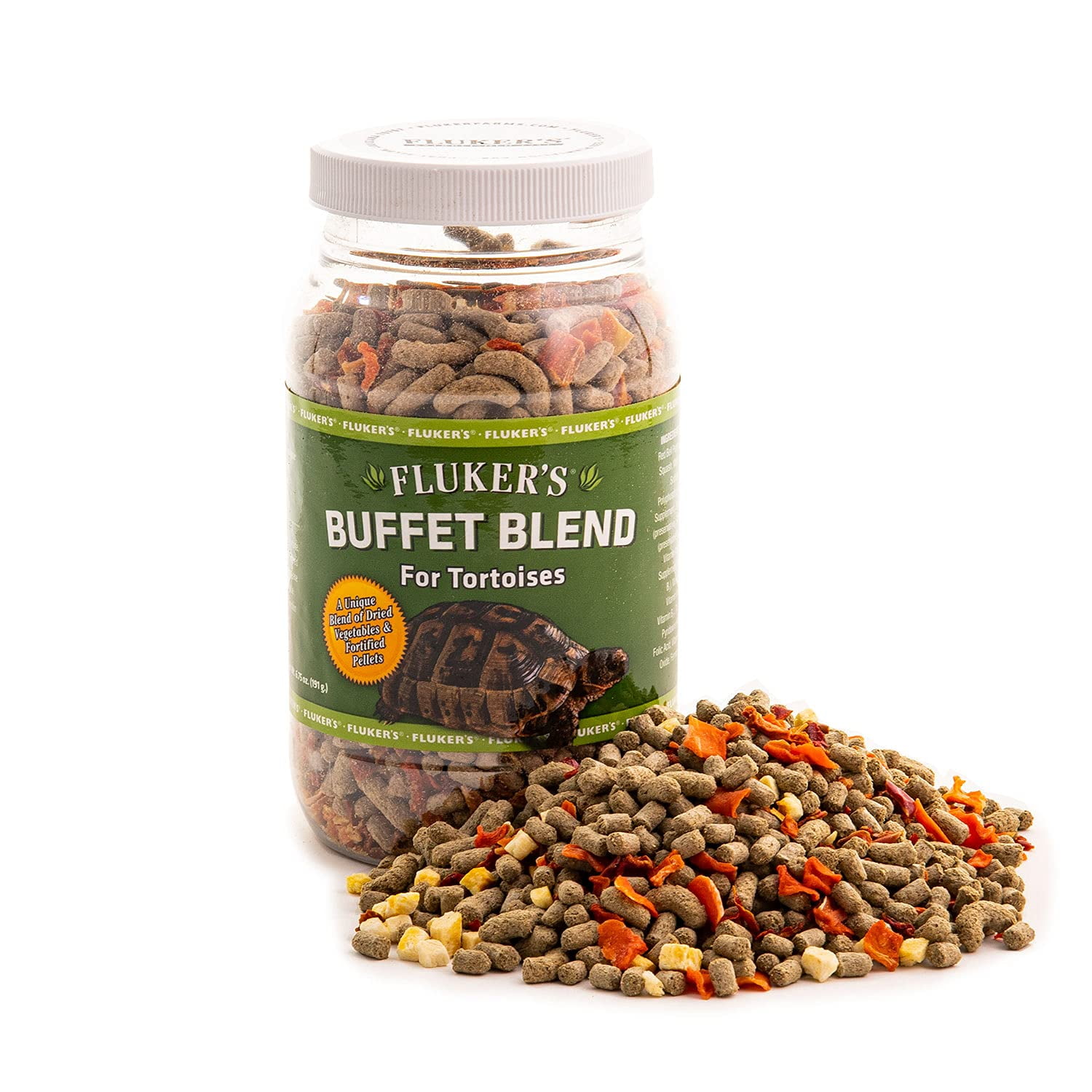 Fluker's Buffet Blend Tortoise OIF8 Diet, Veggies with Fortified ...