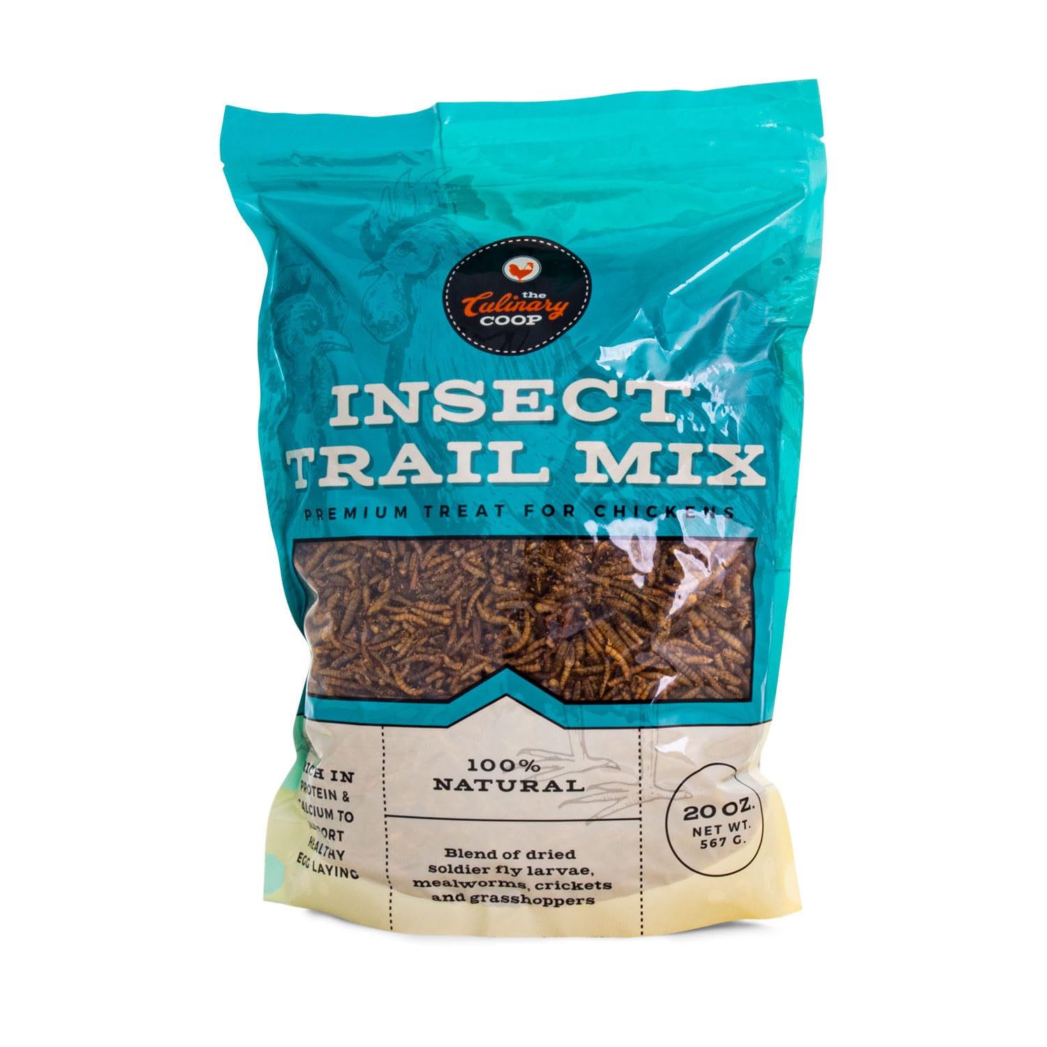 Fluker's Culinary Coop Premium DHF10 Chicken Treats, Dried Insect Trail ...