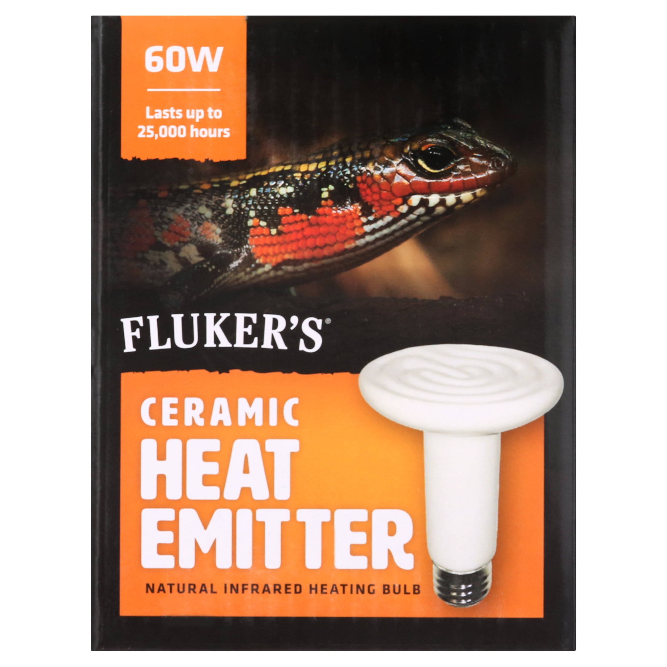 Fluker's Reptile Terrarium Ceramic Heat Emitter, 60-Watt - Walmart.com