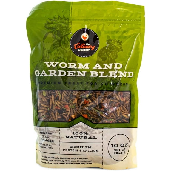 The Culinary Coop Worm and Garden Mix for Chickens, 10 oz Insect and ...